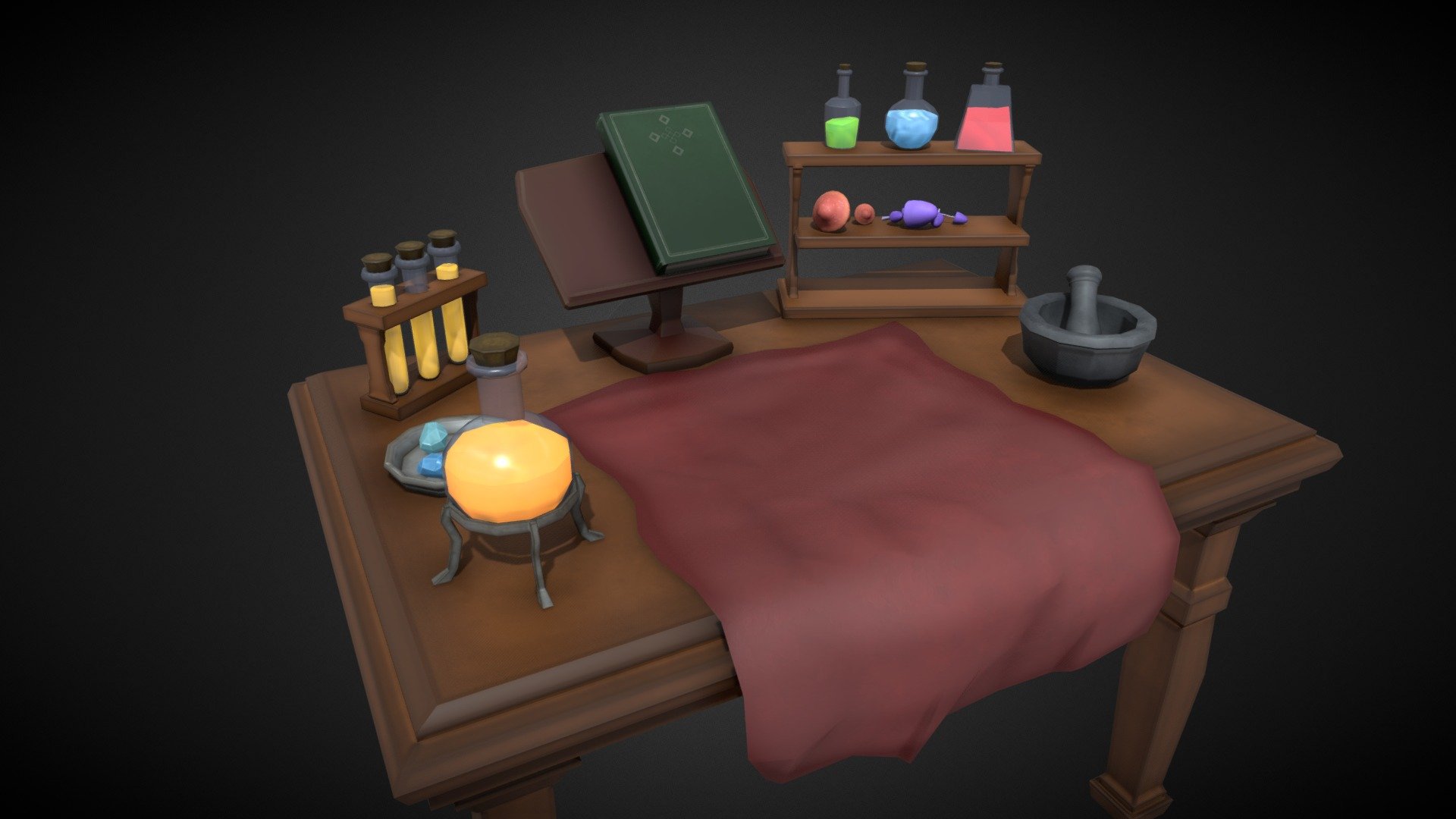 Alchemy Table - Download Free 3D model by KrisG (@KrisWT) [5745089 ...