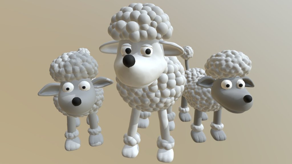 Claymation Sheep - 3D model by Holocreators (@swann.rack) [574868b ...