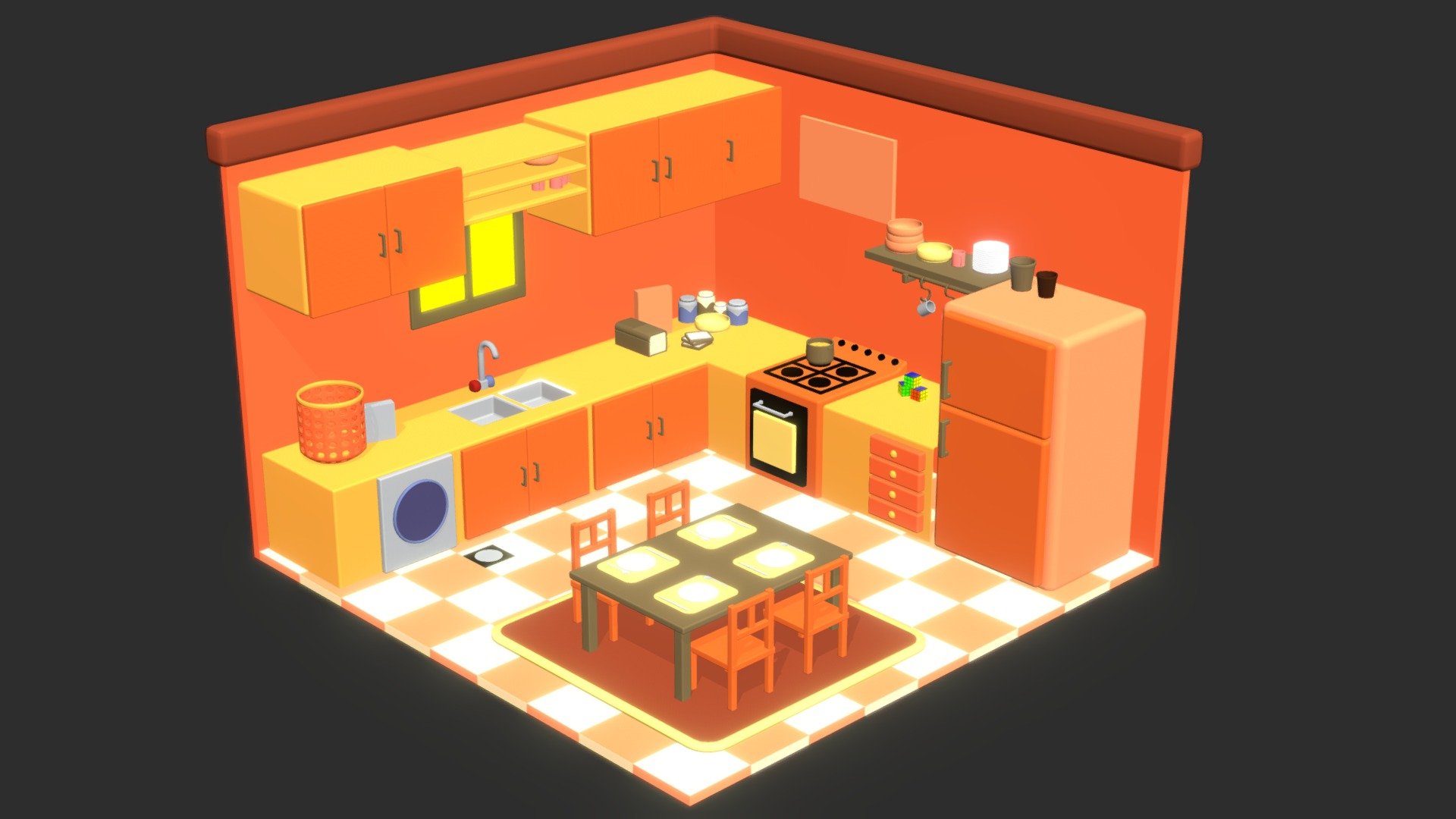 Isometric Kitchen Room - Buy Royalty Free 3D model by cgmax.studio ...