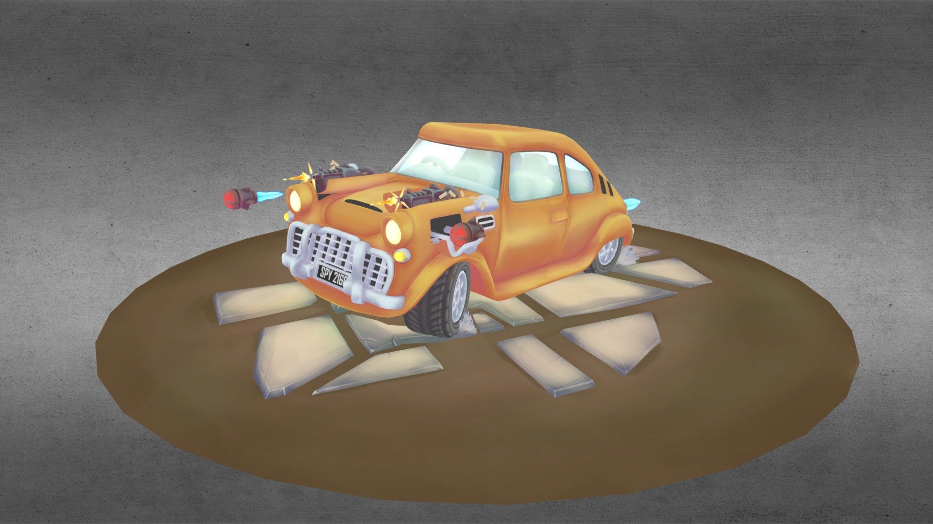 Stylized Spy Car-Scene - 3D model by Alex Woloski (@AlexWoloski ...