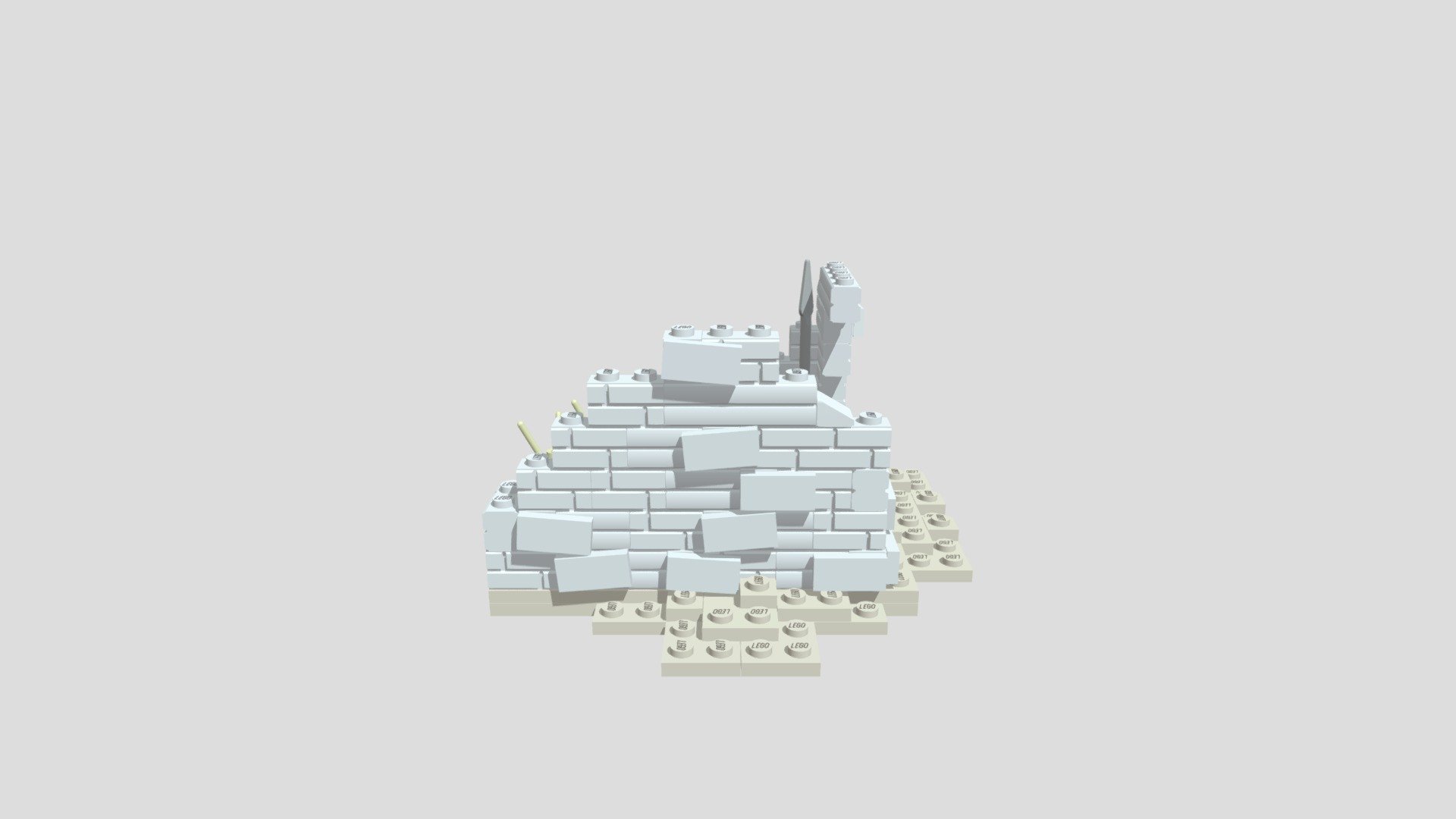 Destroyed Castle Wall - Download Free 3D model by 1519622499 [574bca4 ...