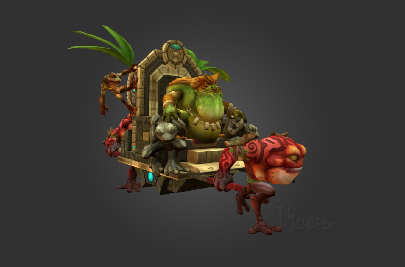 Toad King Palanquin Running - 3D model by Tom Schafer (@tomschafer ...