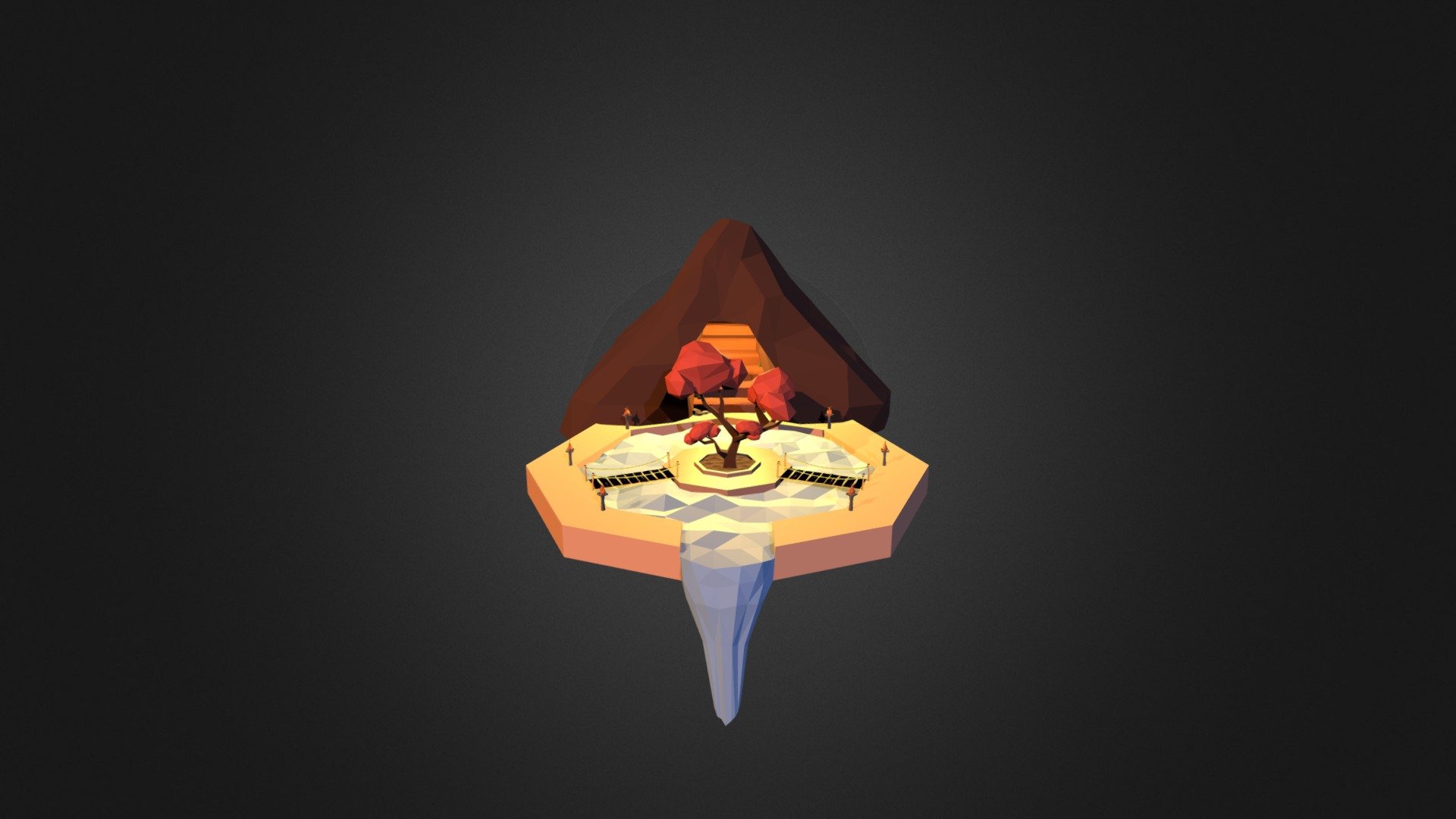 Low Poly Mountain Temple - 3D model by Yeliz Alper (@yelizalper ...