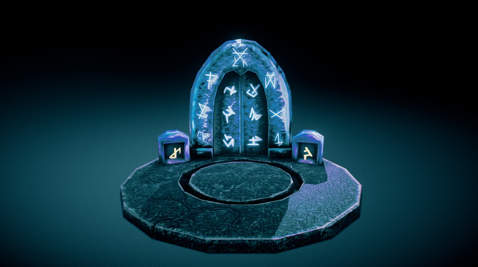 Rune door portal game-ready. - 3D model by Alekv [5755a75] - Sketchfab