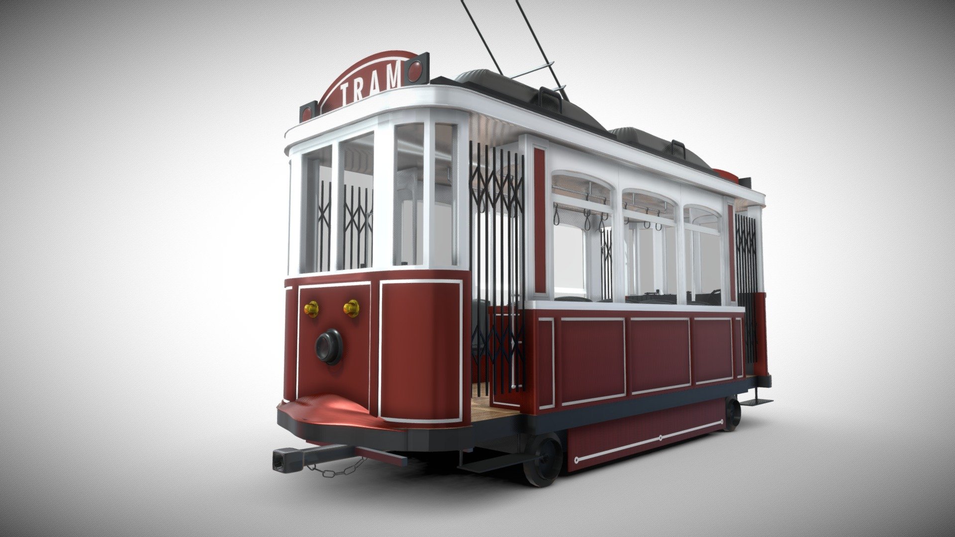 3D tram - 3D model by nvere [5757ee9] - Sketchfab