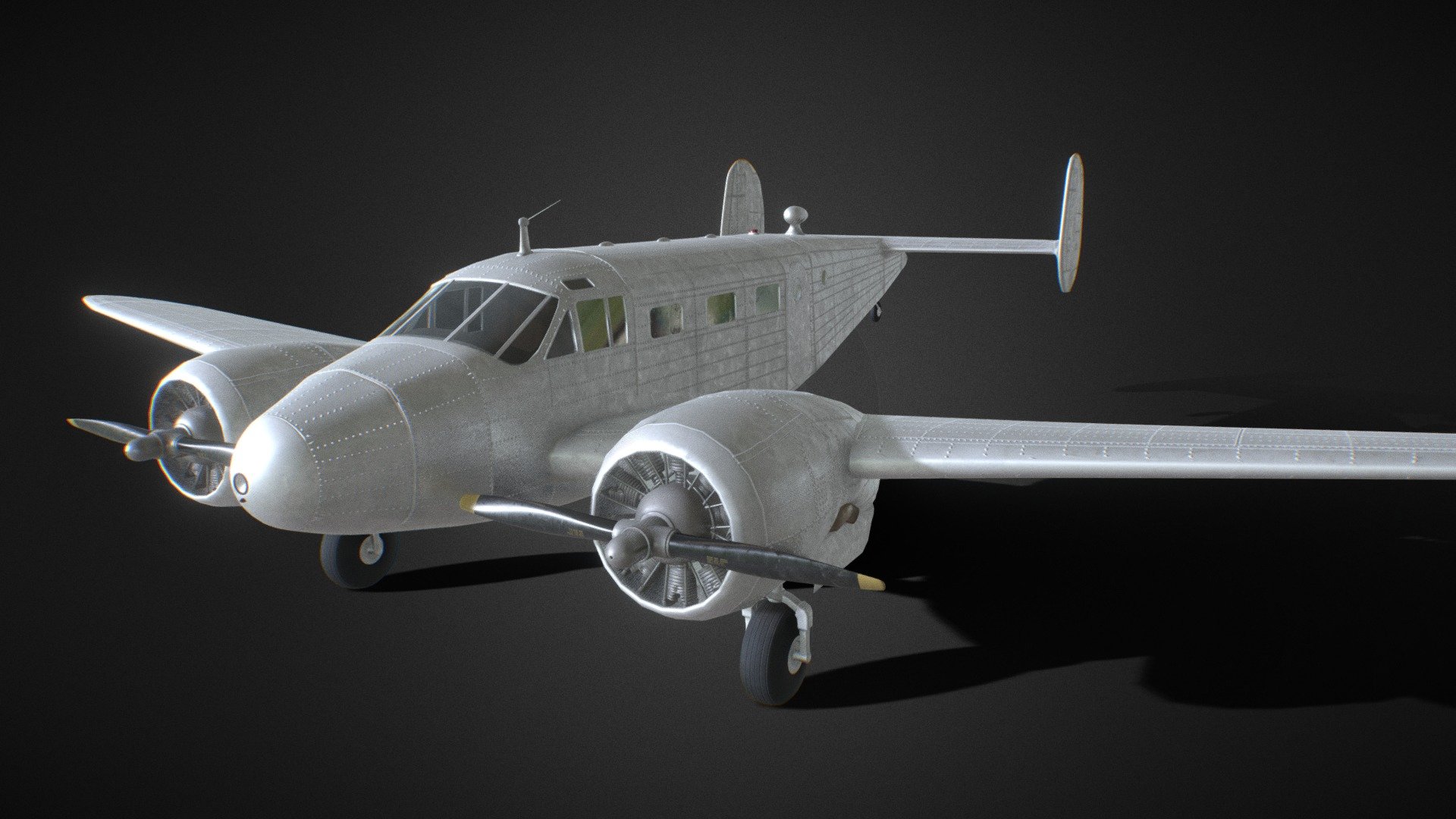 Aircraft - Beechcraft Model 18 - Buy Royalty Free 3D model by vojtech ...
