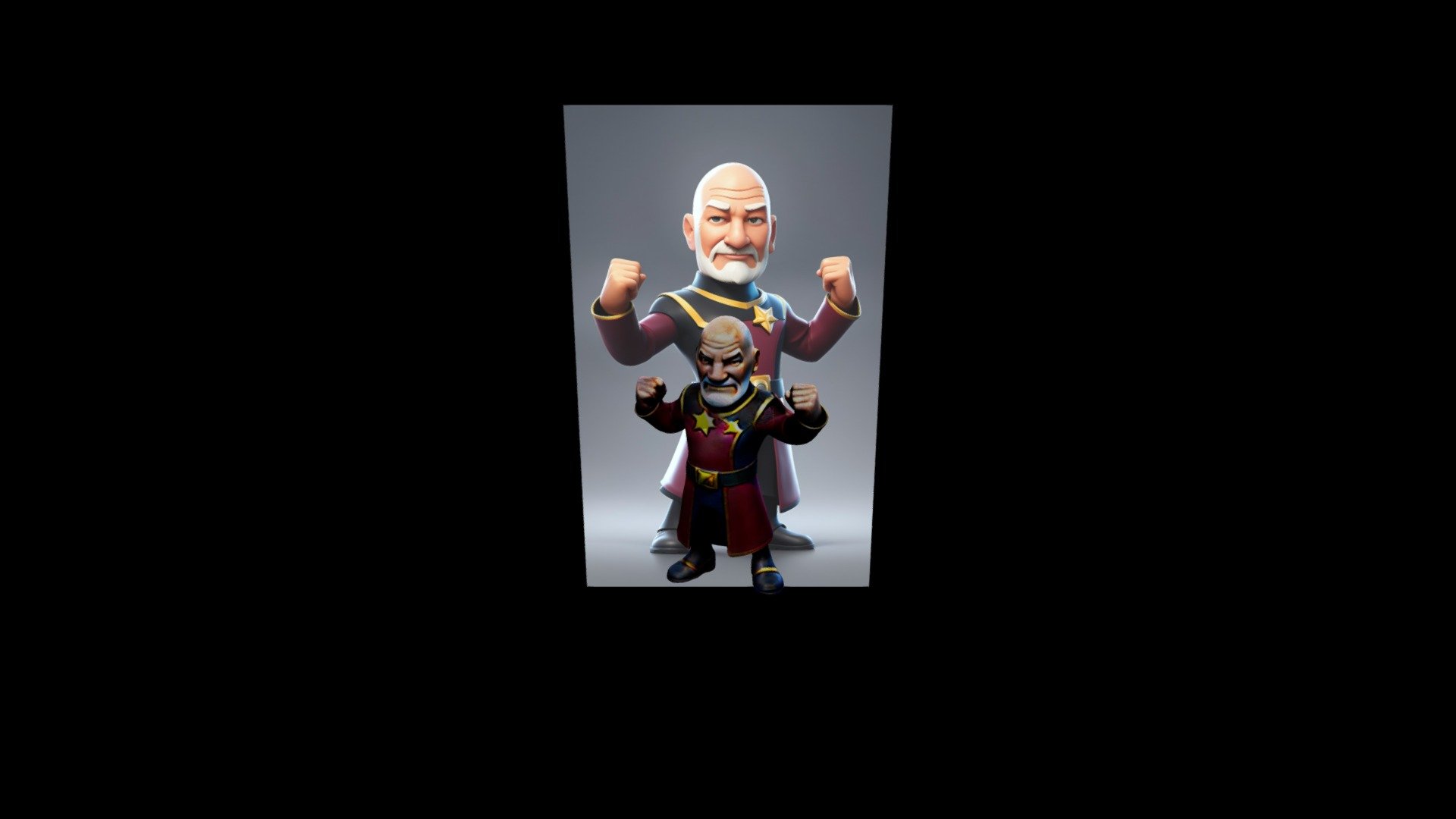 a close up of a cartoon character with a fist in - Download Free 3D ...