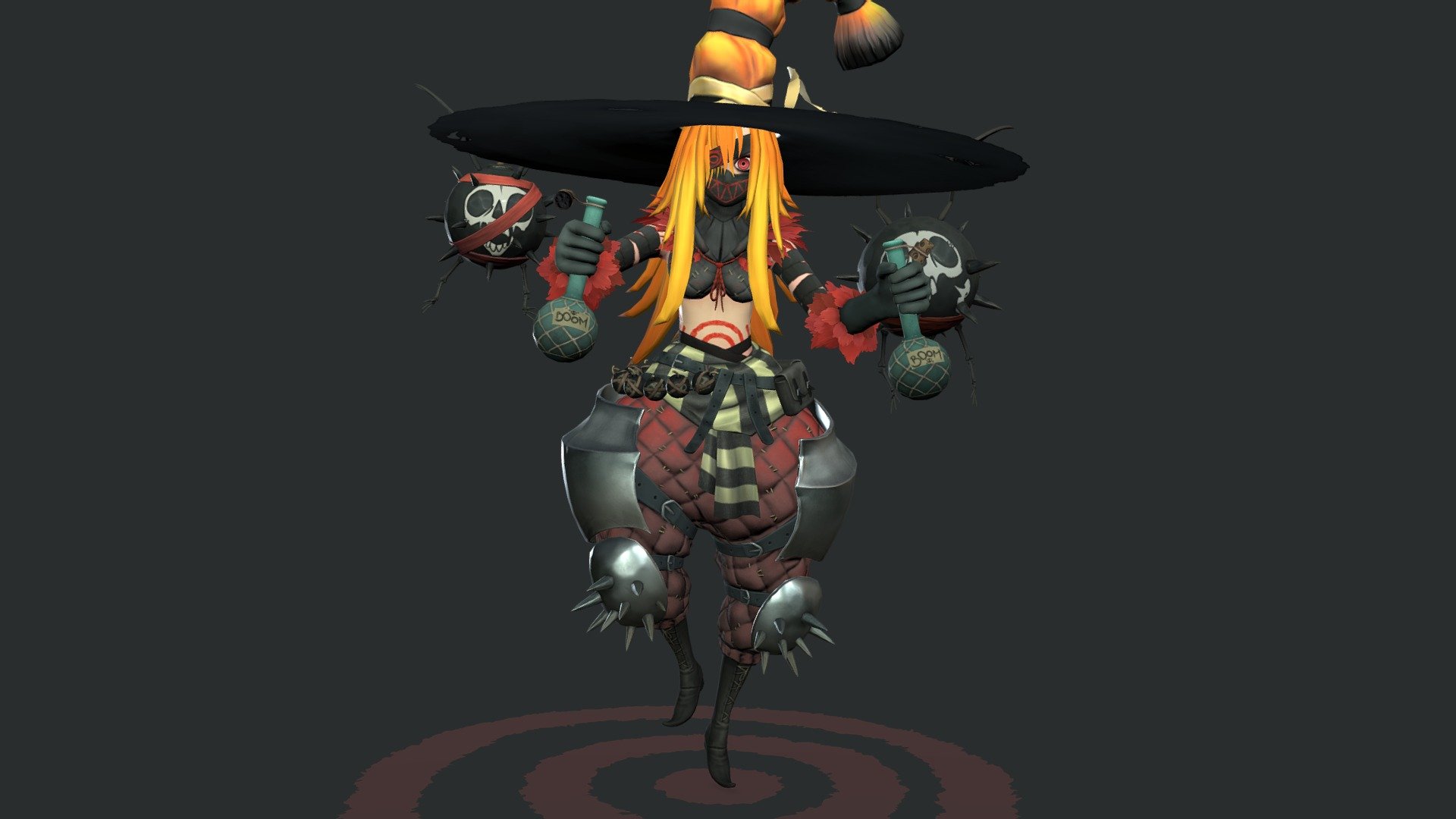 The witch of pyrotechnics - 3D model by Igotron [575beff] - Sketchfab