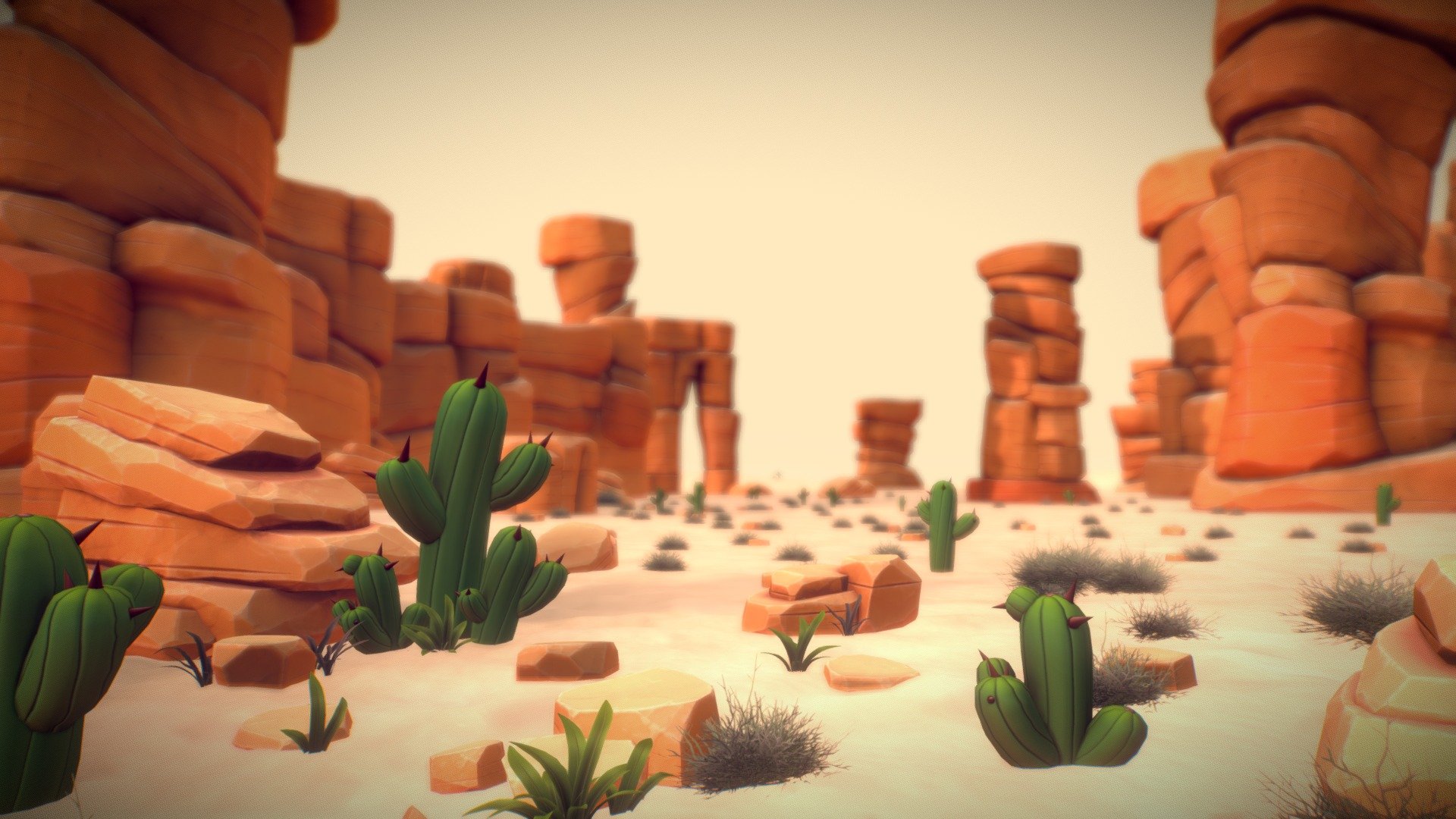 PBR Canyon Render Scene - 3D model by BitGem [5760062] - Sketchfab