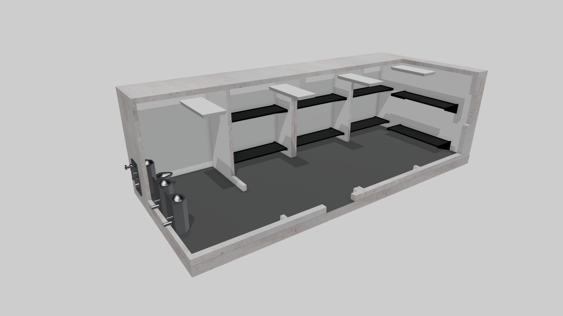 Precast Prison Cell - 8 Person Dorm - 3D model by Oldcastle ...