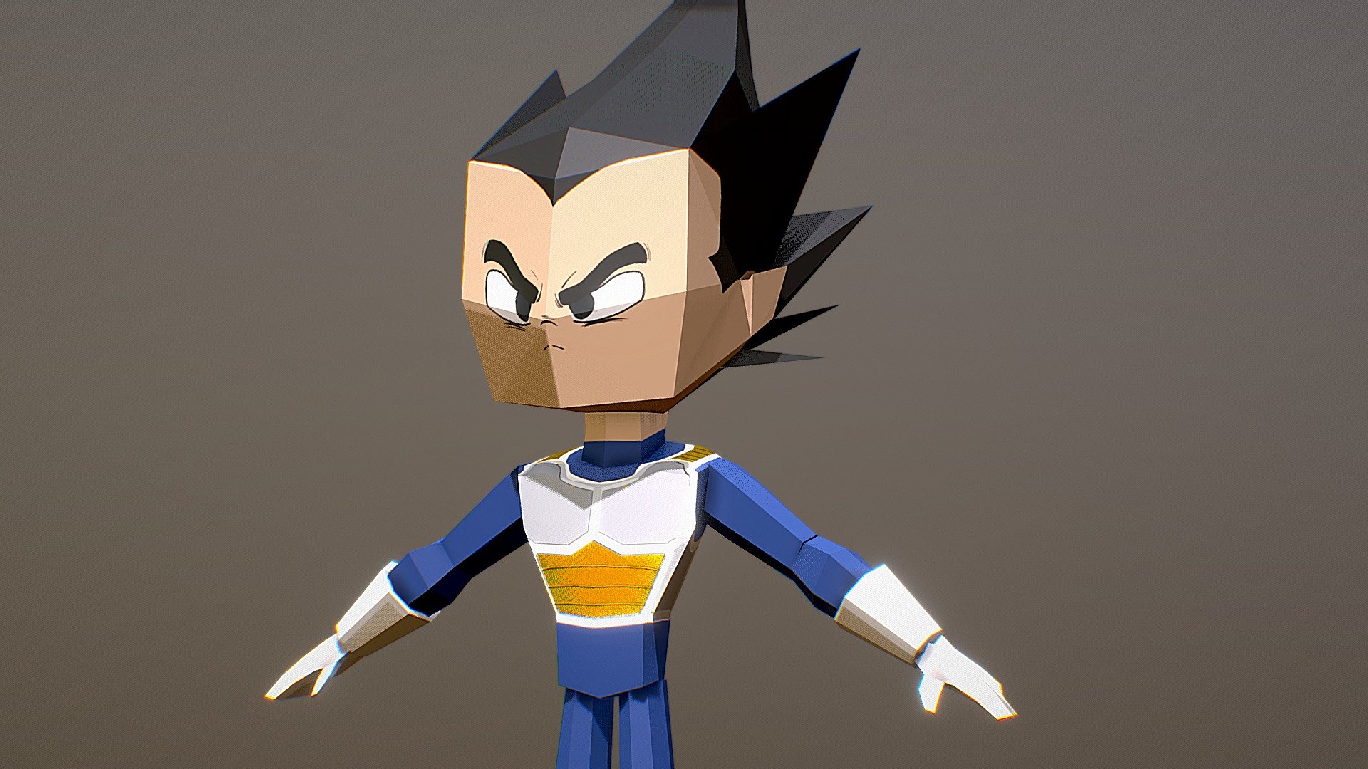 Vegeta - Low Poly Super Blocky - Download Free 3D model by Isaack ...