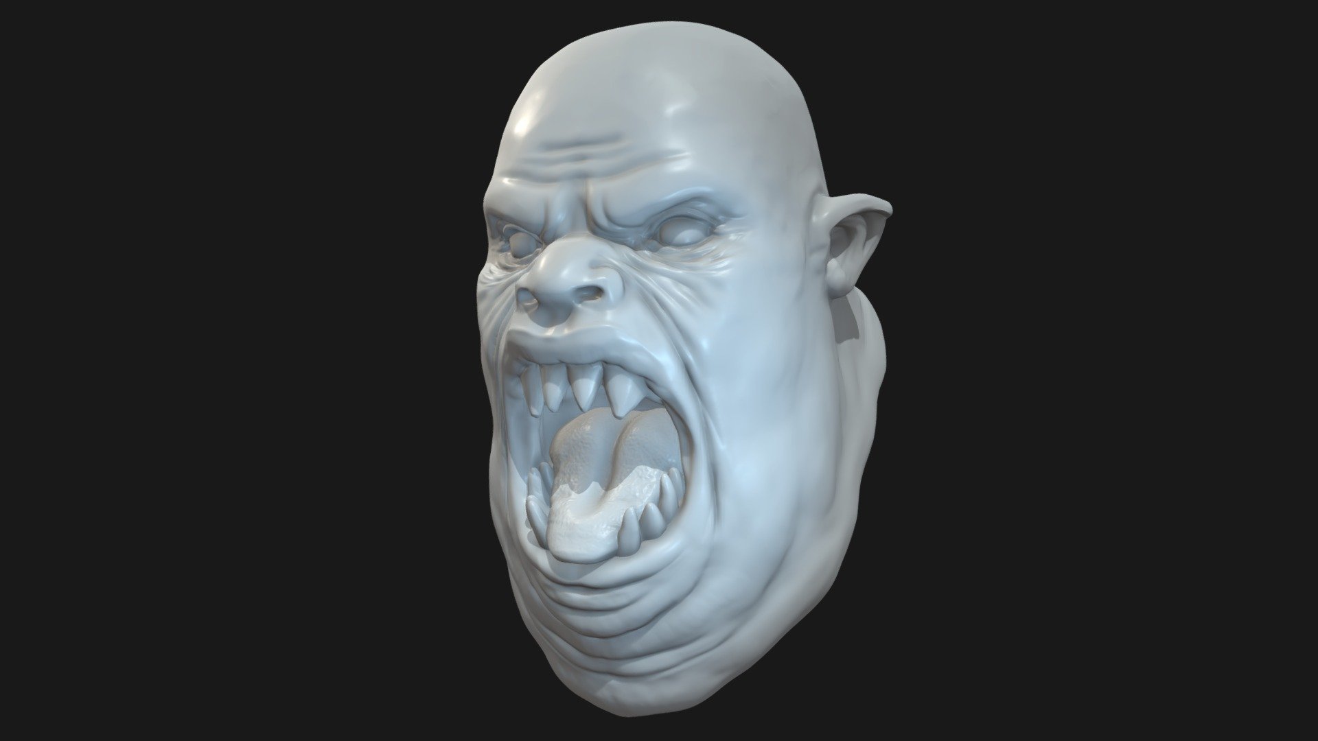 Cave Ork Head Sculpt - Buy Royalty Free 3D model by sketchzombie ...