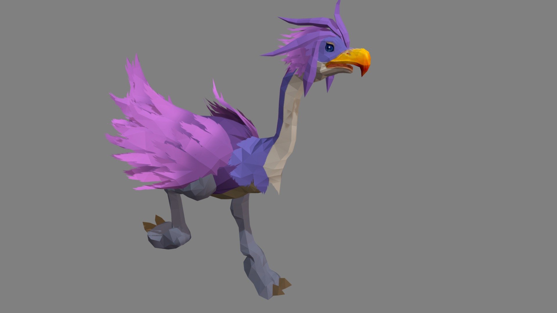 Ostrich Run - 3D model by josluat91 [576bbe4] - Sketchfab