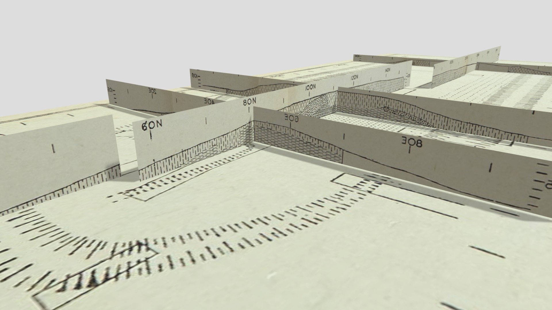 West Rudham Long Barrow - Plan and Sections - 3D model by geodigging ...