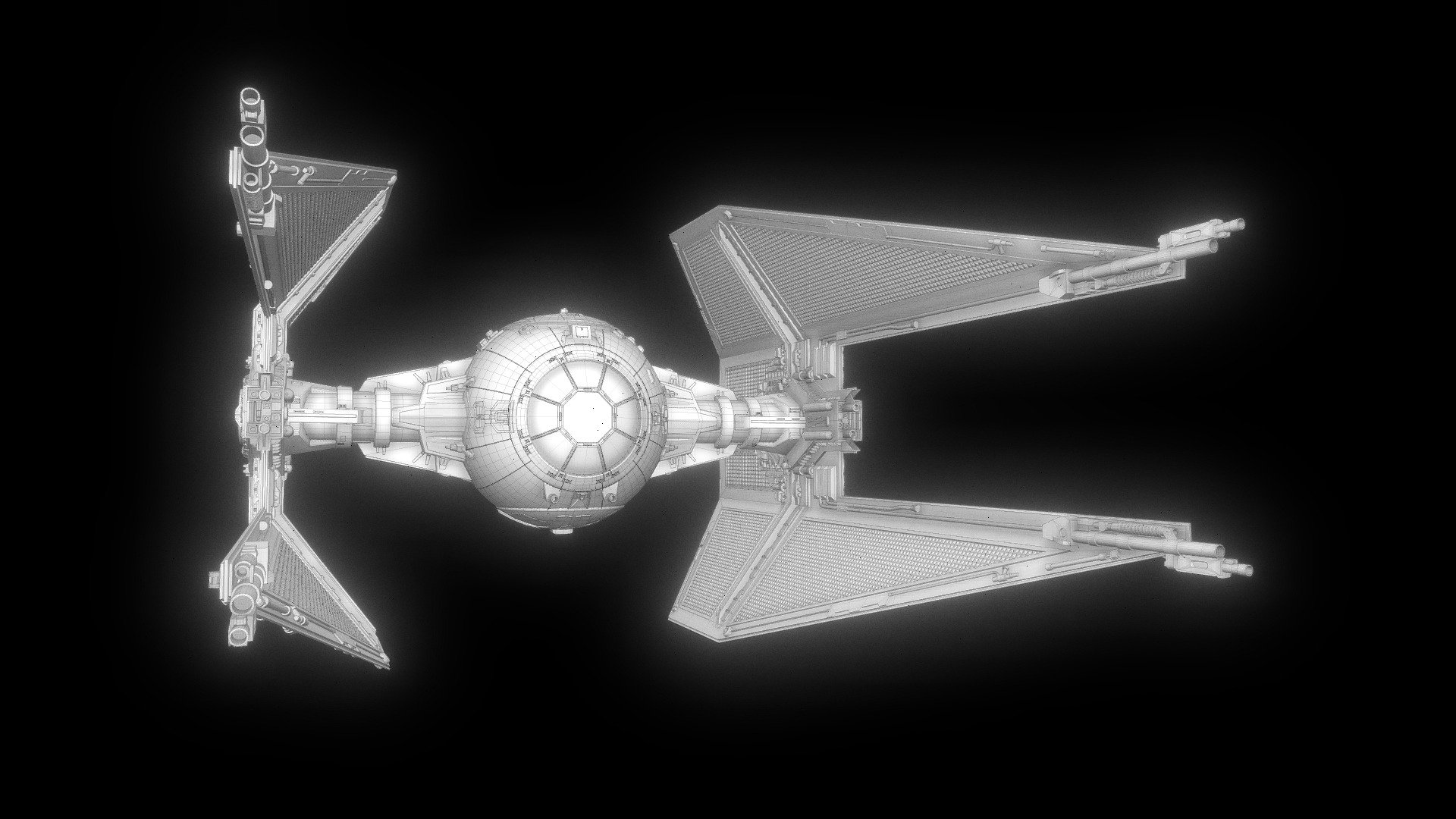 Tie Interceptor - 3D model by Robyn Hofmann (@robynhofmann) [576f97f ...