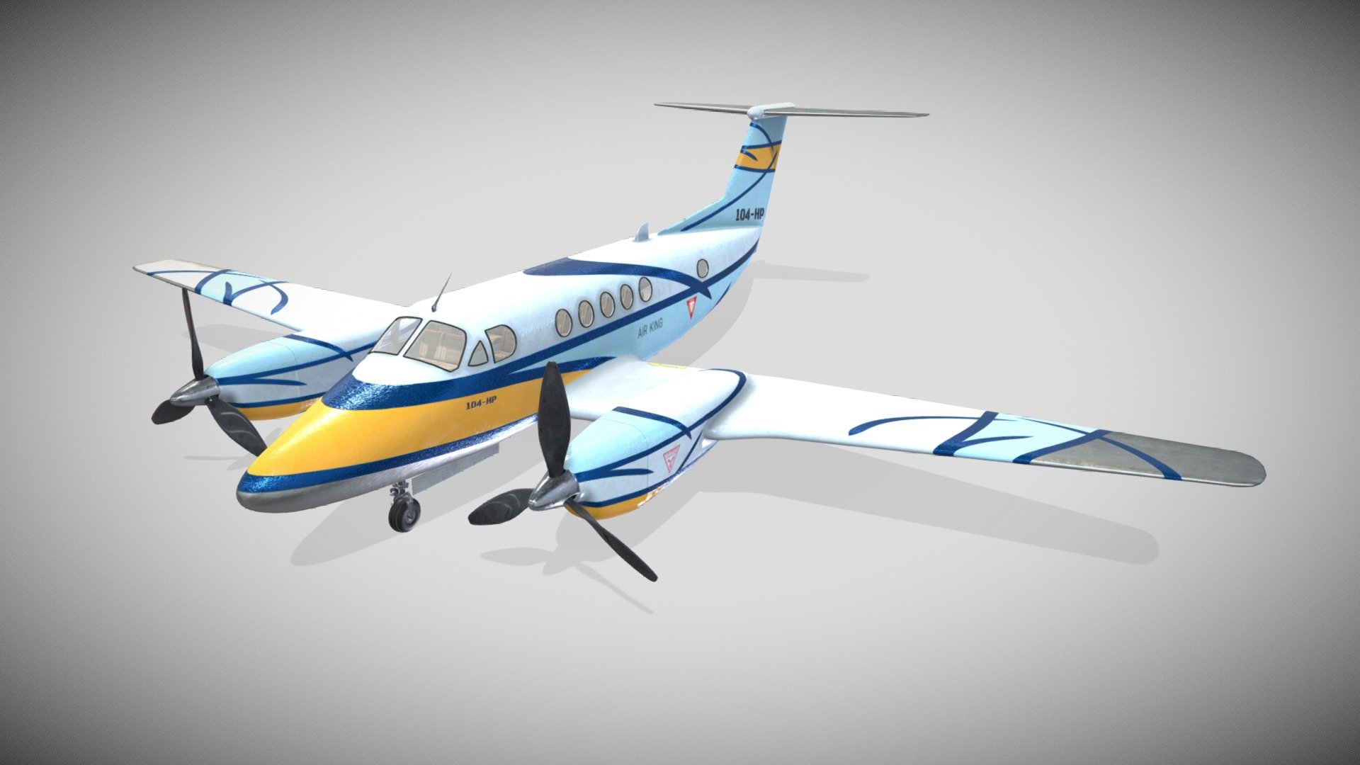 Airplane - Air King - Buy Royalty Free 3D model by Francesco Coldesina ...