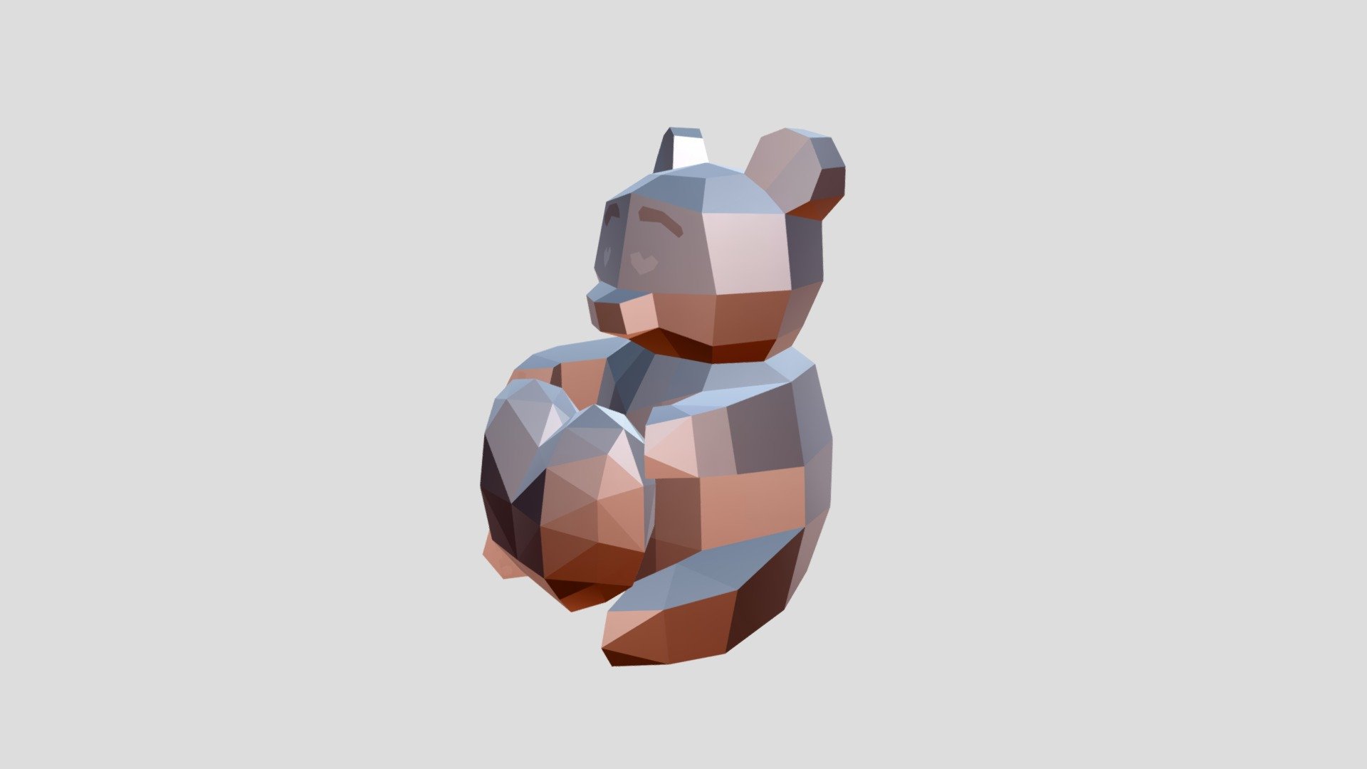 Low Poly Bear with Heart - 3D model by wiko.glitch (@3d_vicka) [5771c02 ...