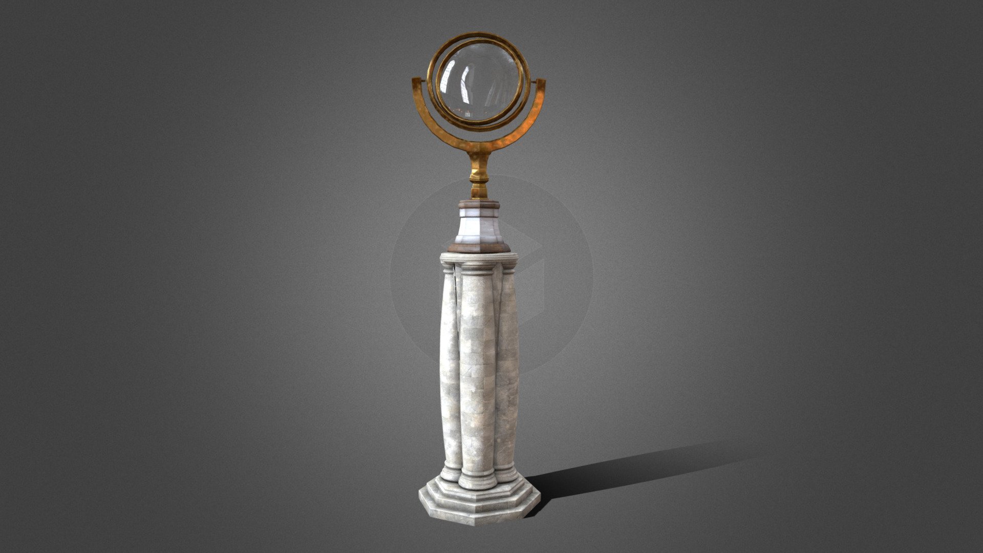 Gyroscopy Reflector Monument - Download Free 3D model by Samuel F ...