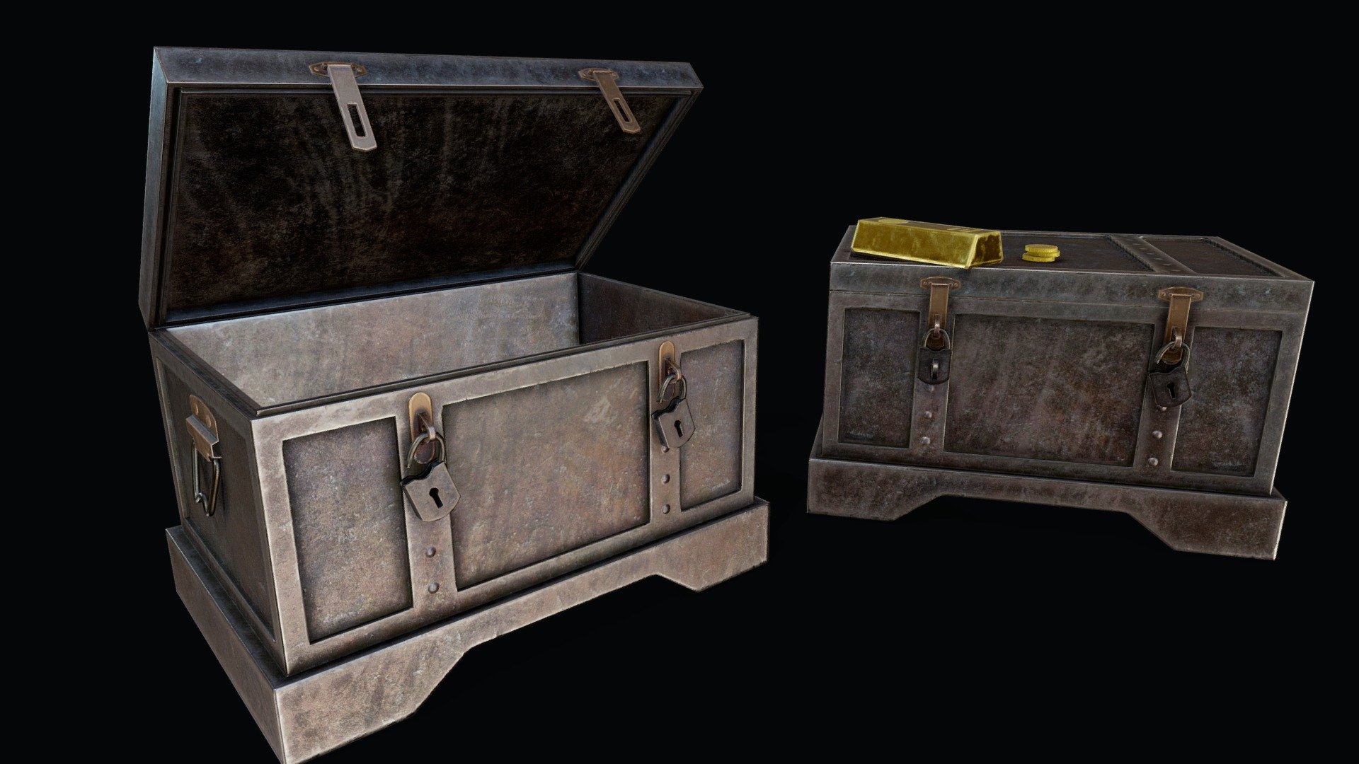 Gold Chest - 3D model by Reberu Games (@ReberuGames) [57739b7] - Sketchfab