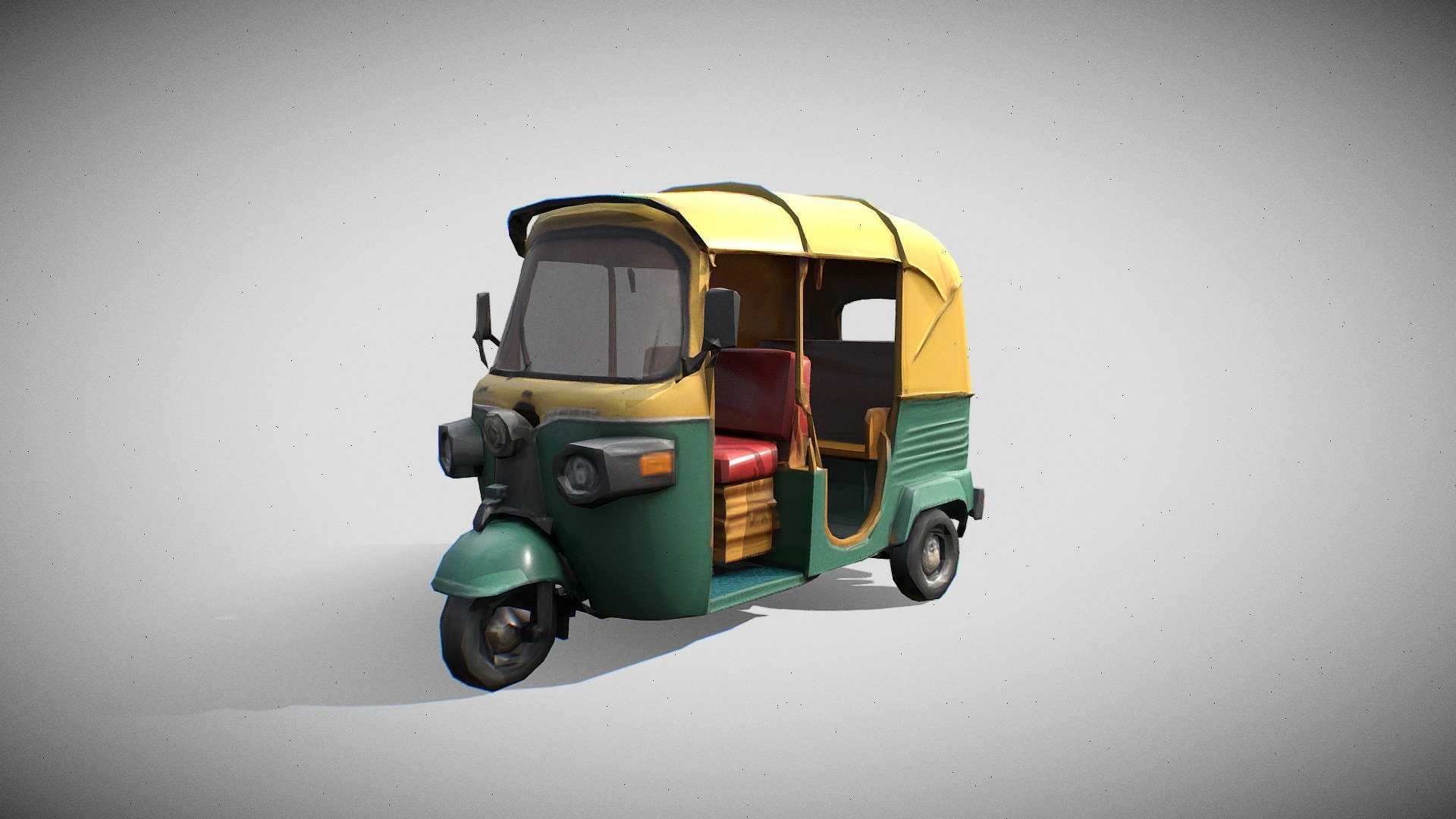 Autorikshaw - Indian Tuk Tuk - Download Free 3D model by bhagathartworks [5775d01] - Sketchfab