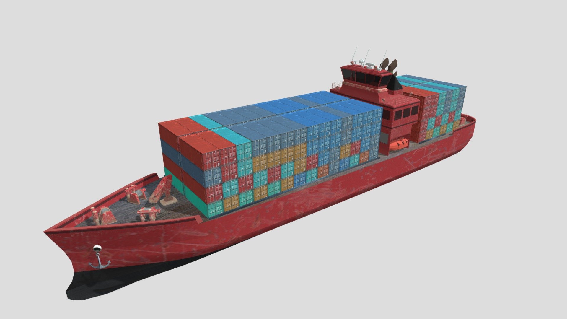Cargo Ship 04 - Download Free 3D model by gogiart (@agt14032013) [5778db1] - Sketchfab