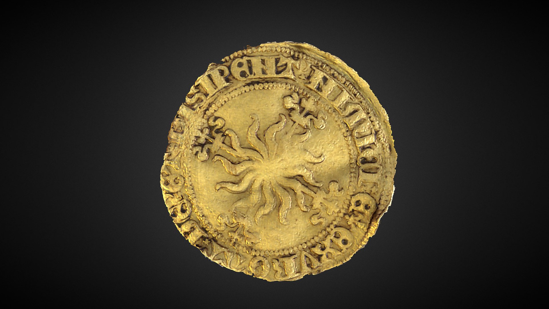 'Unicorn' James III gold coin reverse - Download Free 3D model by ...