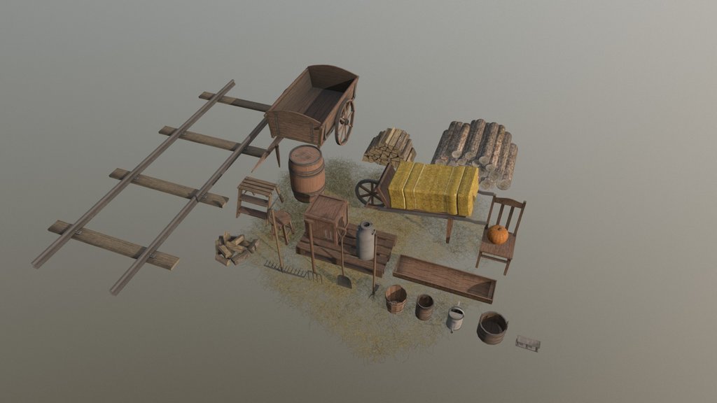 Farm Assets Pack - A 3D model collection by PolyCrane - Sketchfab