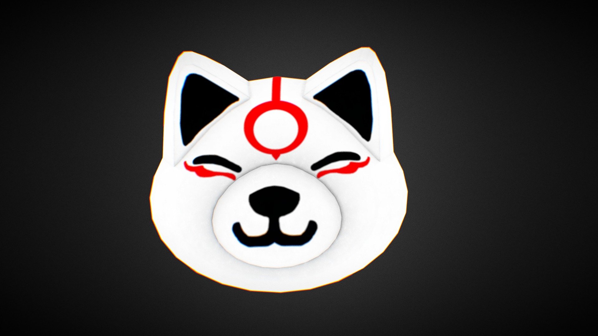 Ookami Chibi Mask - 3D model by James777 [57824c6] - Sketchfab
