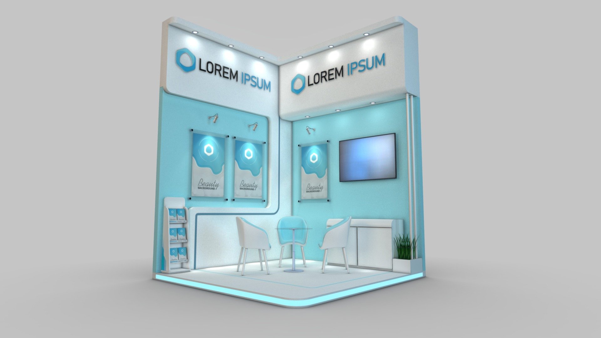 EXHIBITION STAND JBY 9 sqm - Buy Royalty Free 3D model by fasih.lisan ...