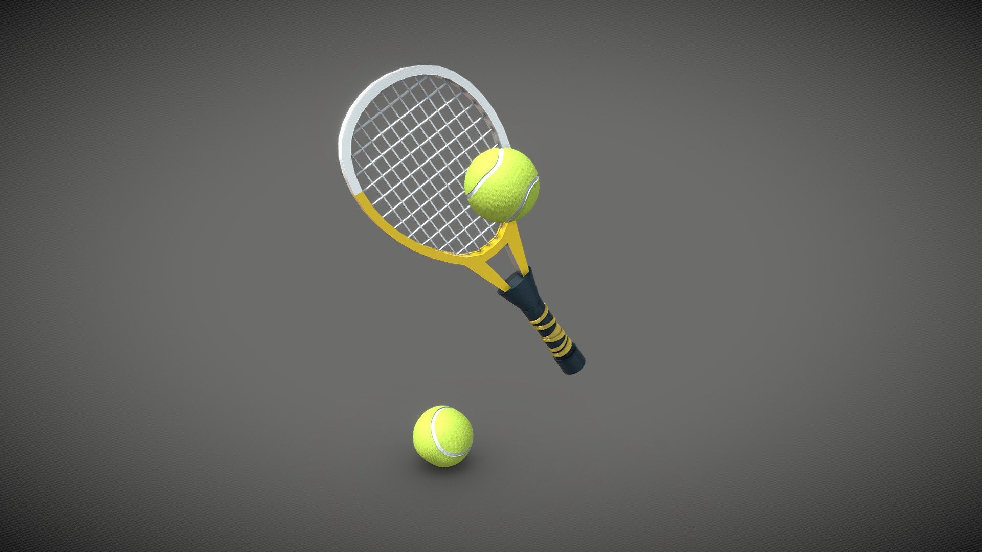 Tennis Racket & Ball - Download Free 3D model by gozdemrl [578410b ...