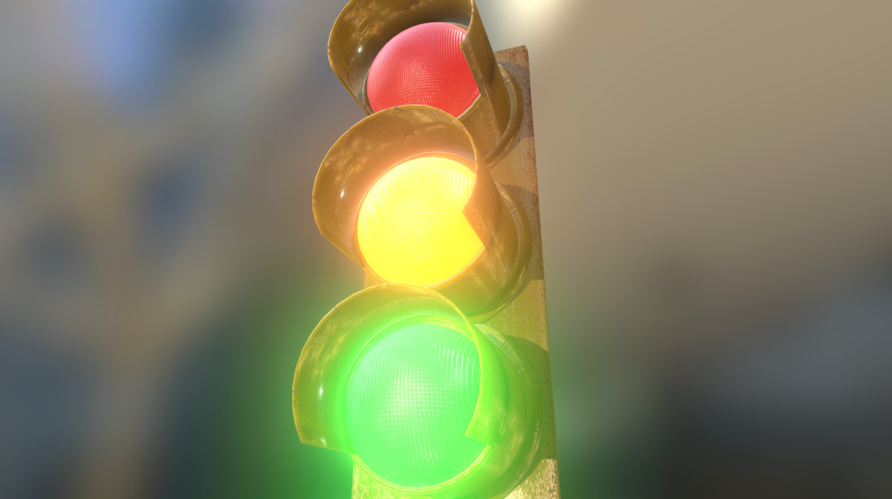 Traffic lights - 3D model by Emil (@ewibowo) [57855a5] - Sketchfab