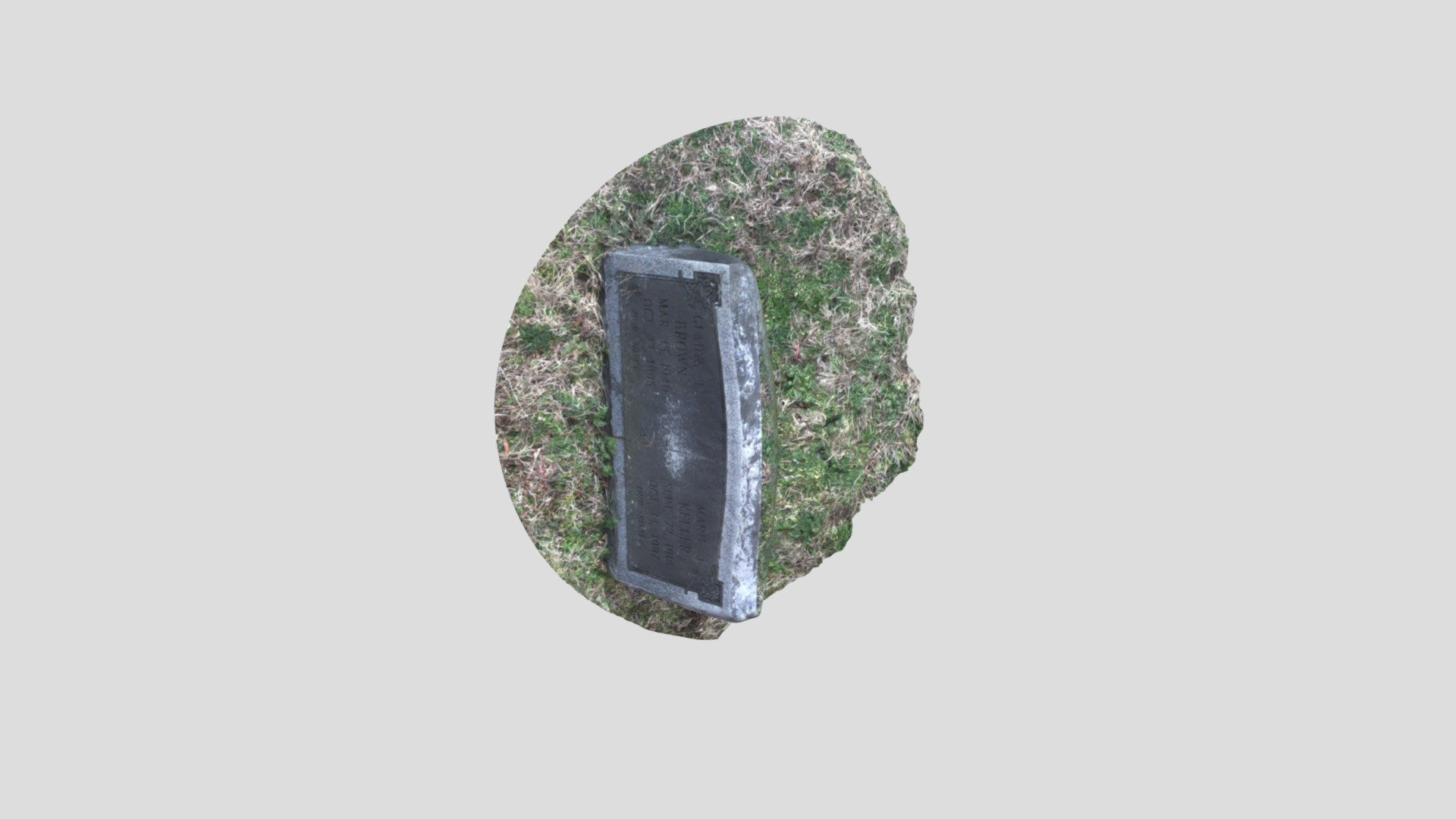 Gladys L. Brown Grave Marker - 3D model by Virtual Curation Lab ...
