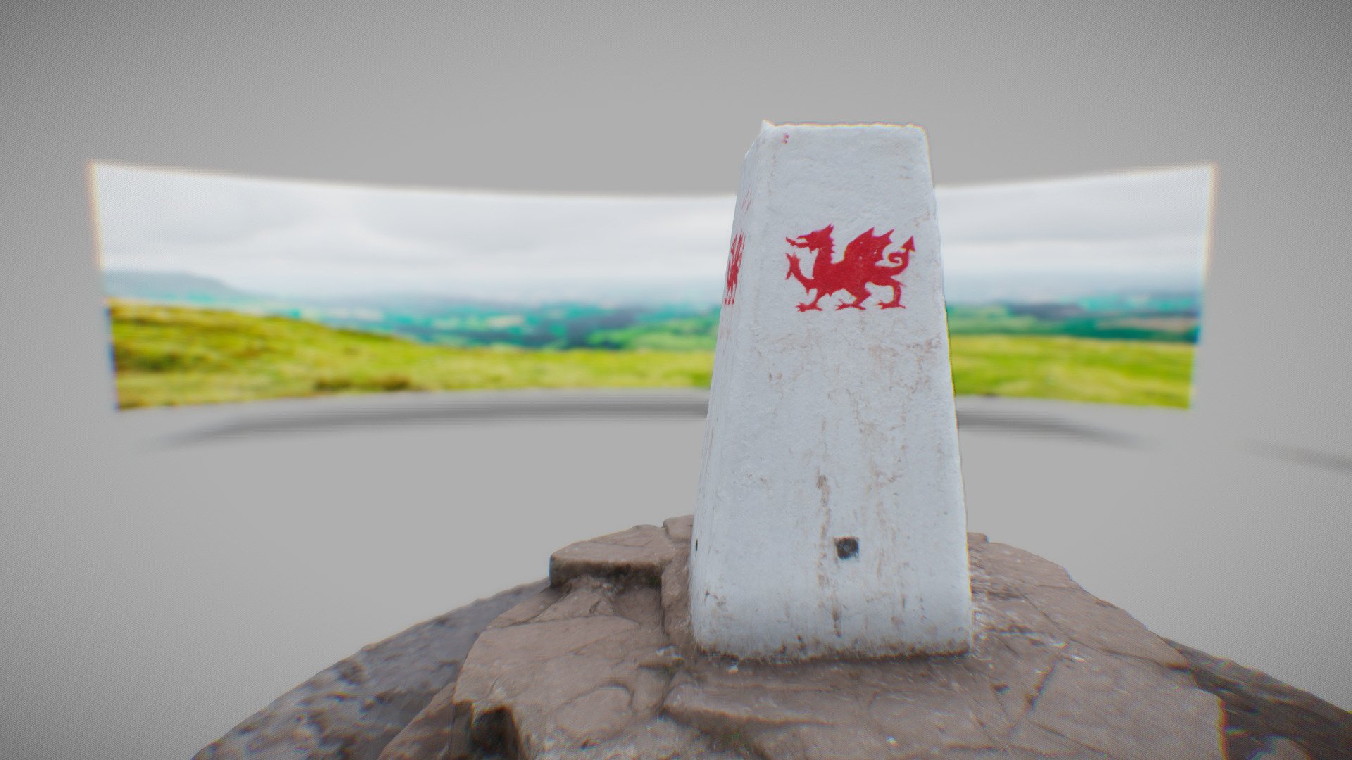 Penybegwn/Hay Bluff Triangulation Pillar, Wales - 3D model by andrew ...
