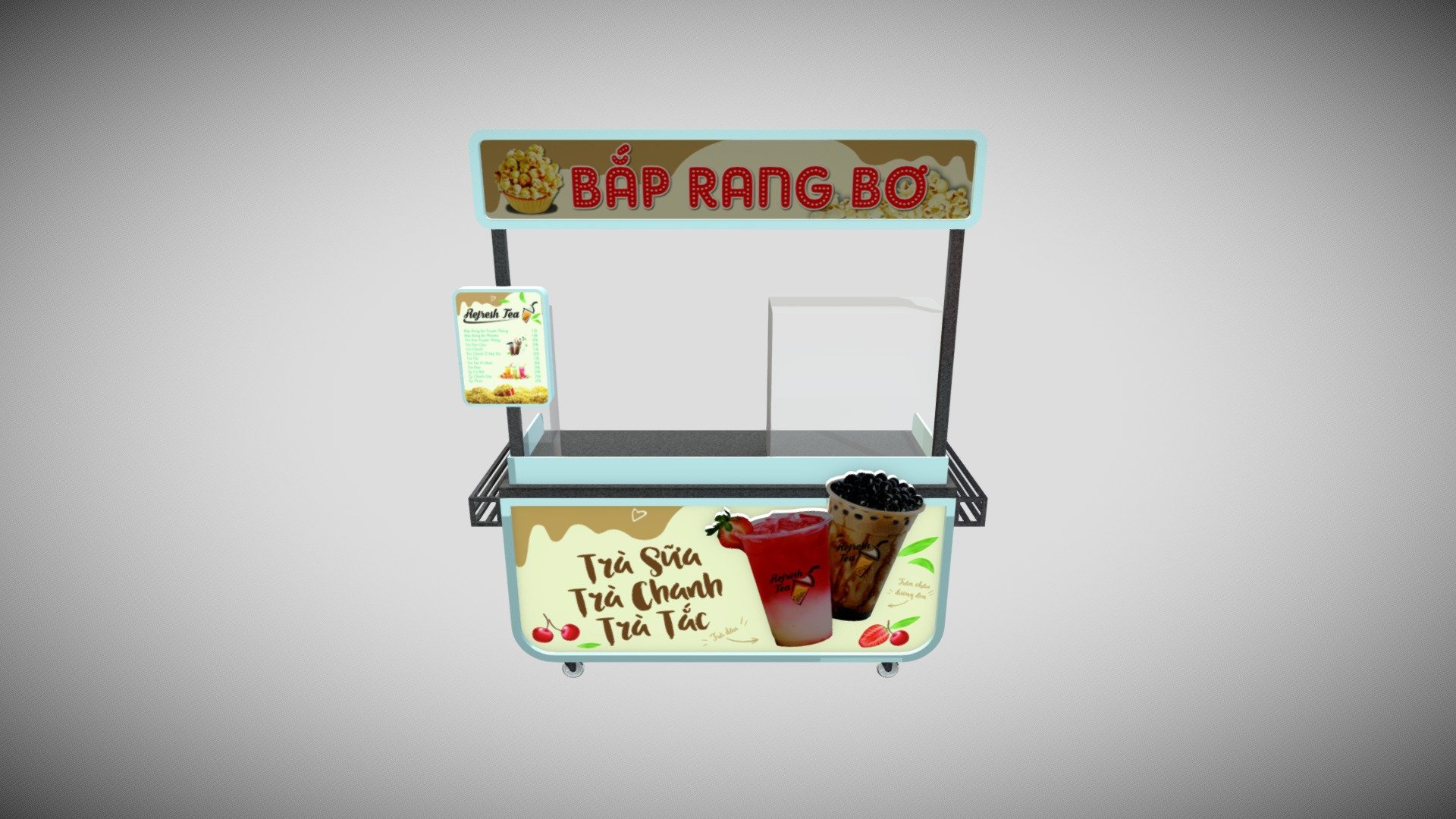 Xe hàng bắp rang bơ - 3D model by quangcaohoangngan.bmt [578a7da ...