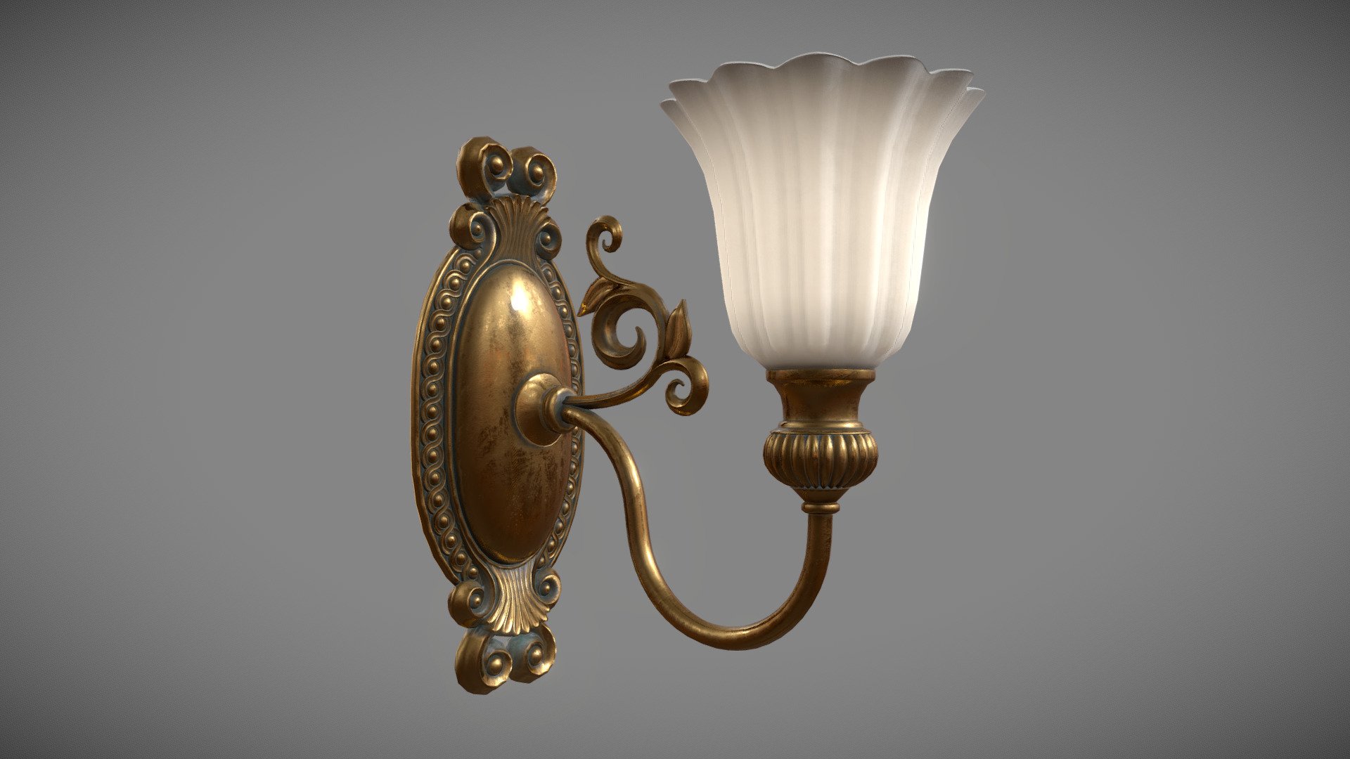 A Highly Detailed Ornamental Sconce - Buy Royalty Free 3D model by ...