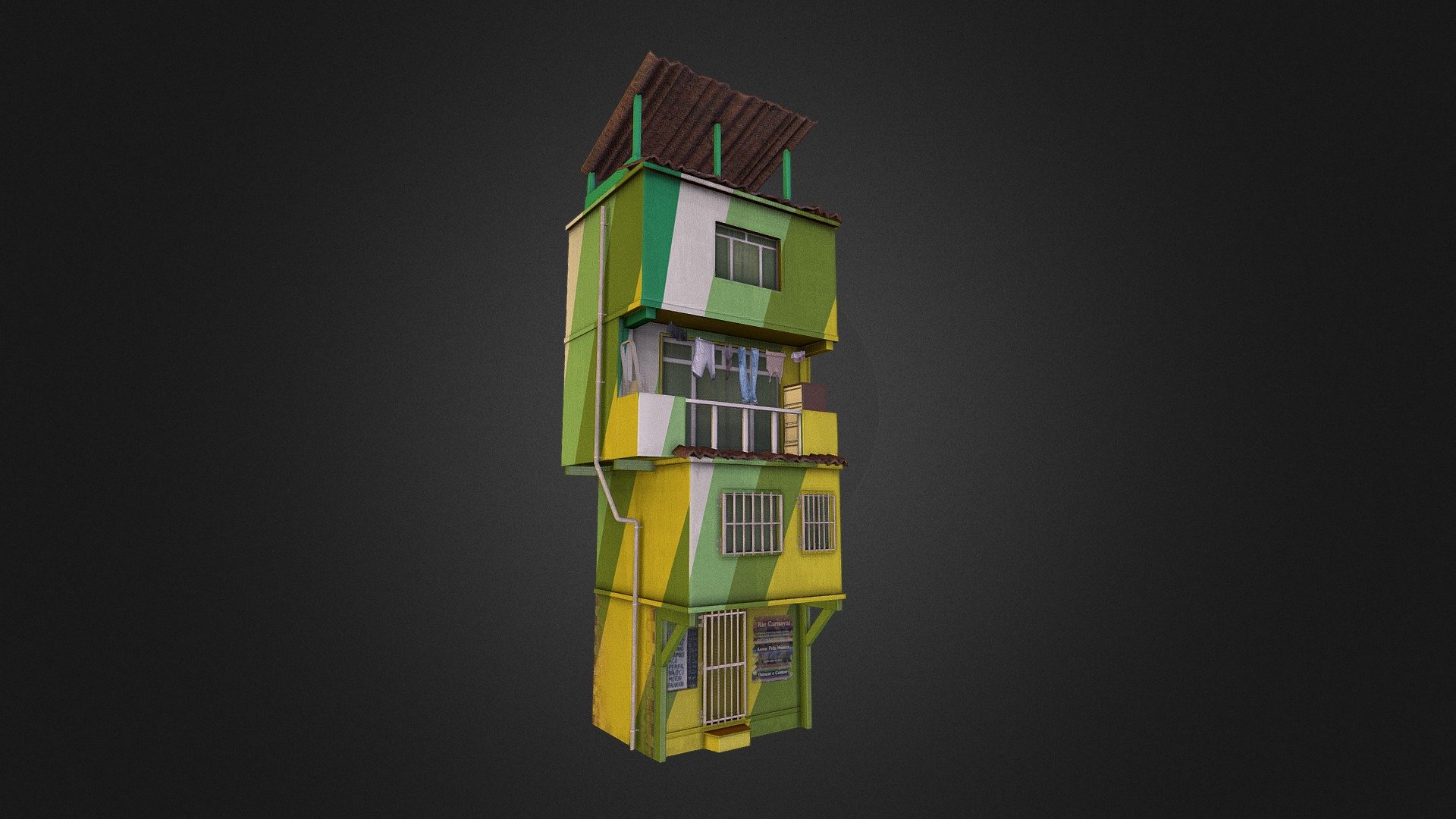 Slum - 3D model by cbush [578f1ac] - Sketchfab