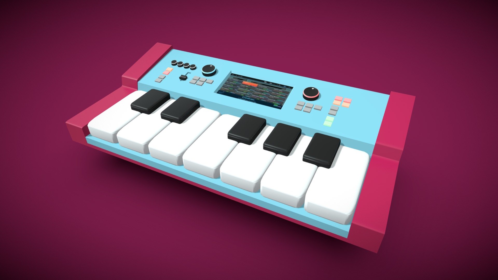 Chunky Synth - Download Free 3D model by MrEliptik [579082d] - Sketchfab