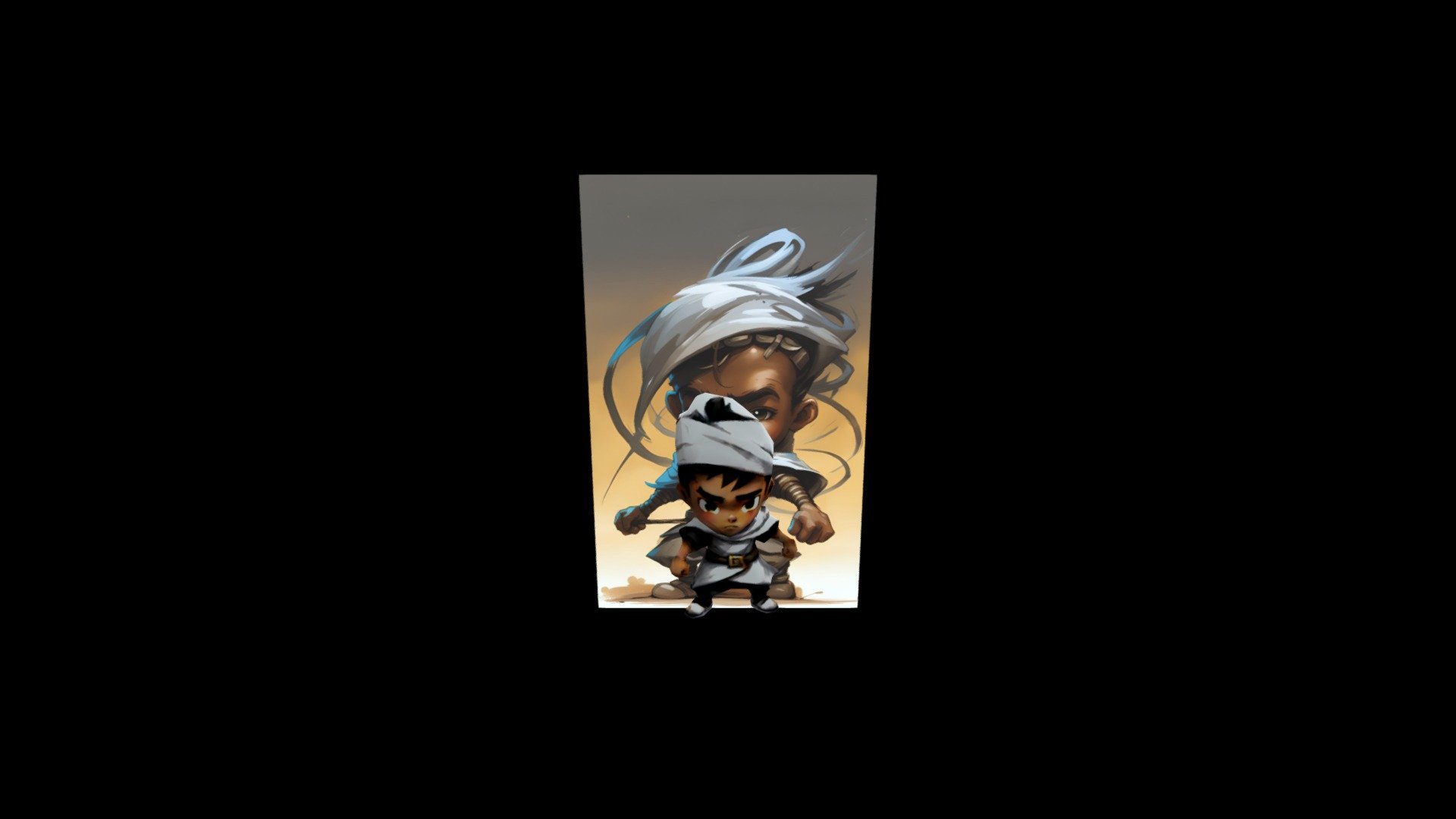 "Chibi Boy with Sword" A small cartoon boy wi - Download Free 3D model ...