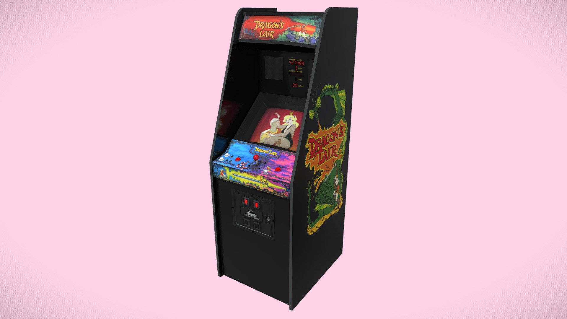 Dragon's Lair - Cinematronics Arcade Machine - Download Free 3D model ...
