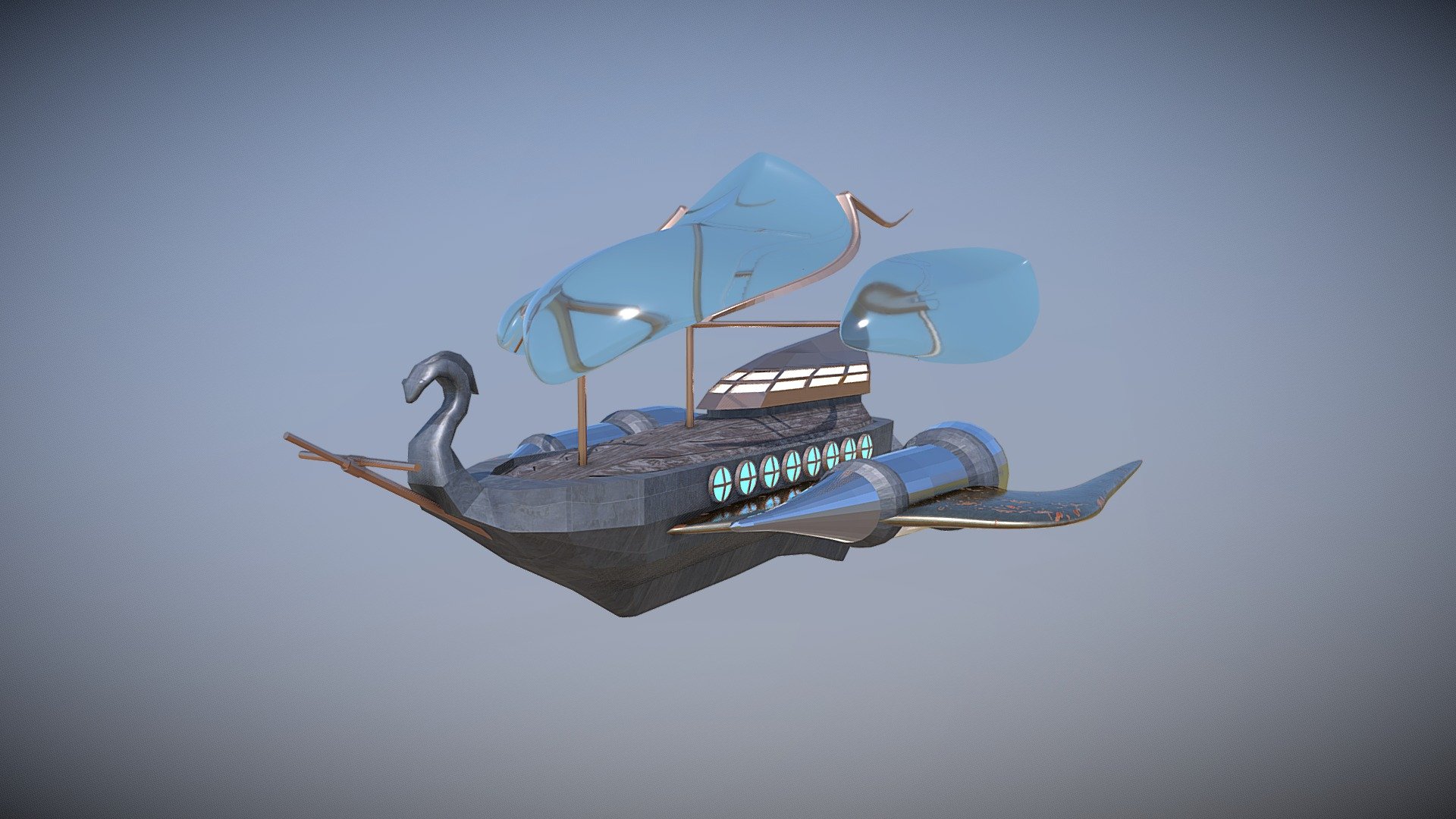 Viking Valheim and No Man's Sky Spaceship - Download Free 3D model by ...