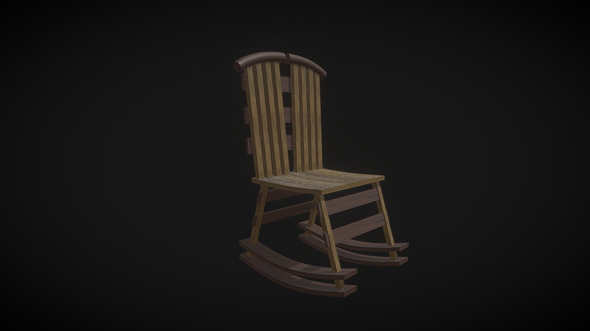3D Rocking Chair (Blender) - 3D model by Shaka_Vandermerwe [57a2511 ...