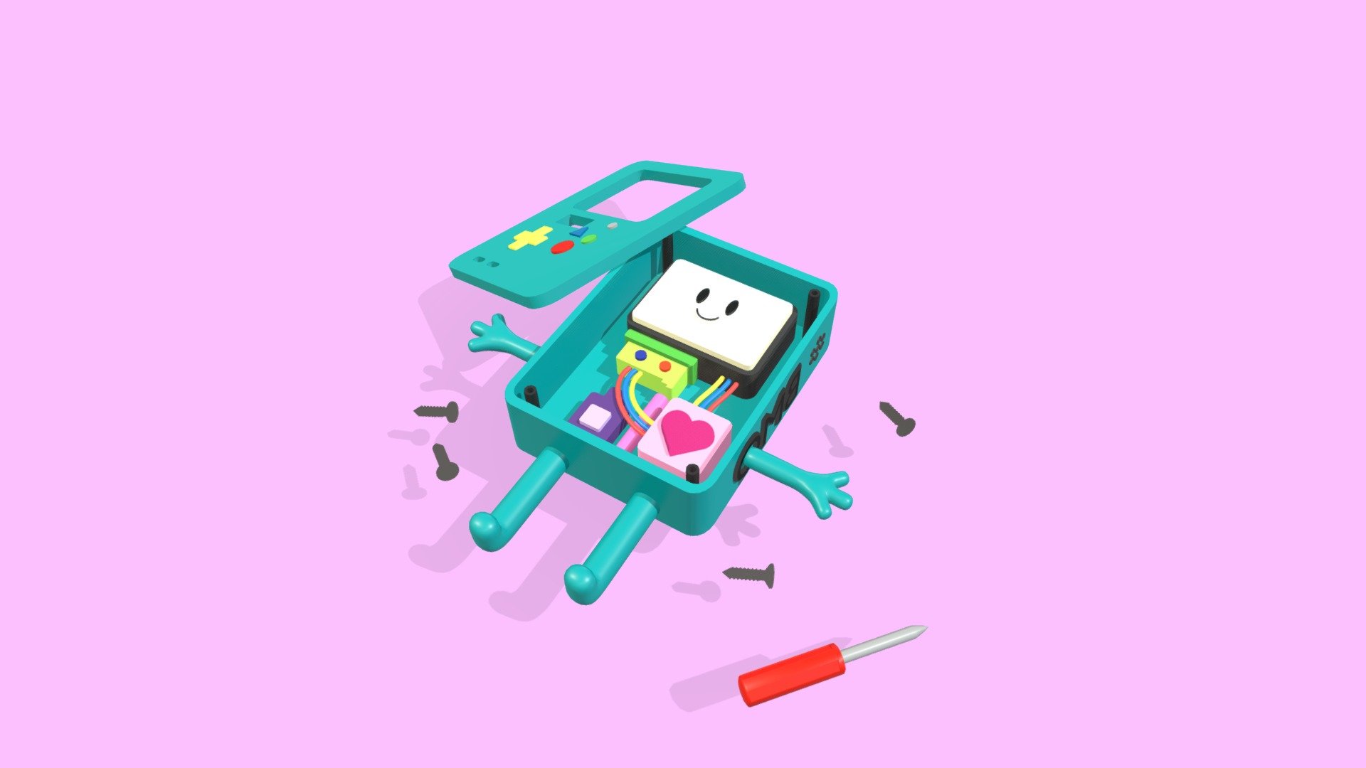 Adventure Time BMO - Download Free 3D model by ezgi bakim (@ezgibakim ...