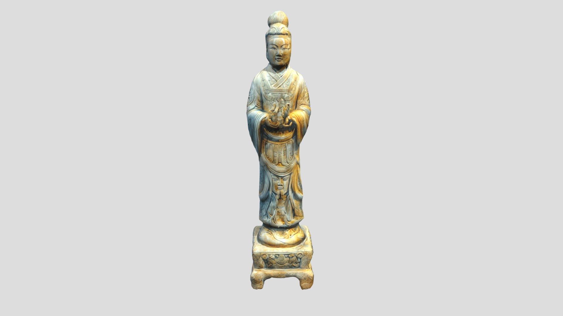 A Chinese style Beauty Statue 3D - Buy Royalty Free 3D model by ...