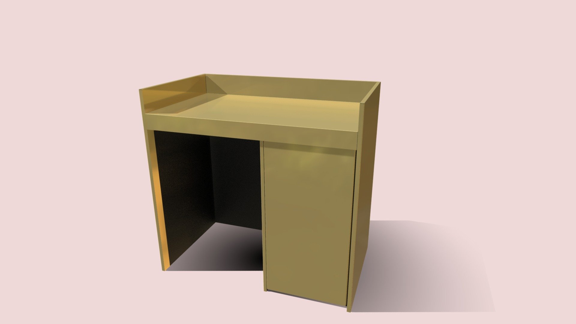 Mancini - Brass Clad Desk - Download Free 3D model by DarrenFalconer (@dfalconer84) [57ab202 ...