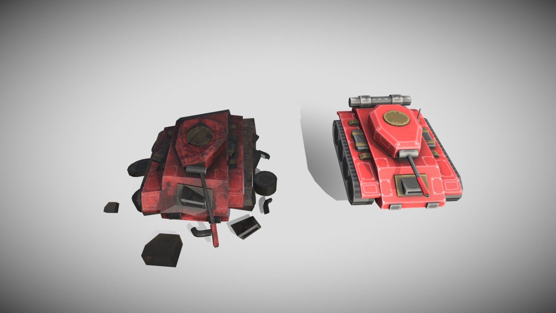 Tank and Tank destroy - Download Free 3D model by Pham Minh Tri ...