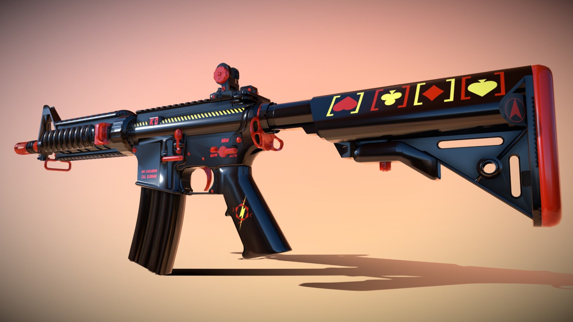 M4A4 | Gambit - 3D model by kisskisskisssis [57adbfb] - Sketchfab