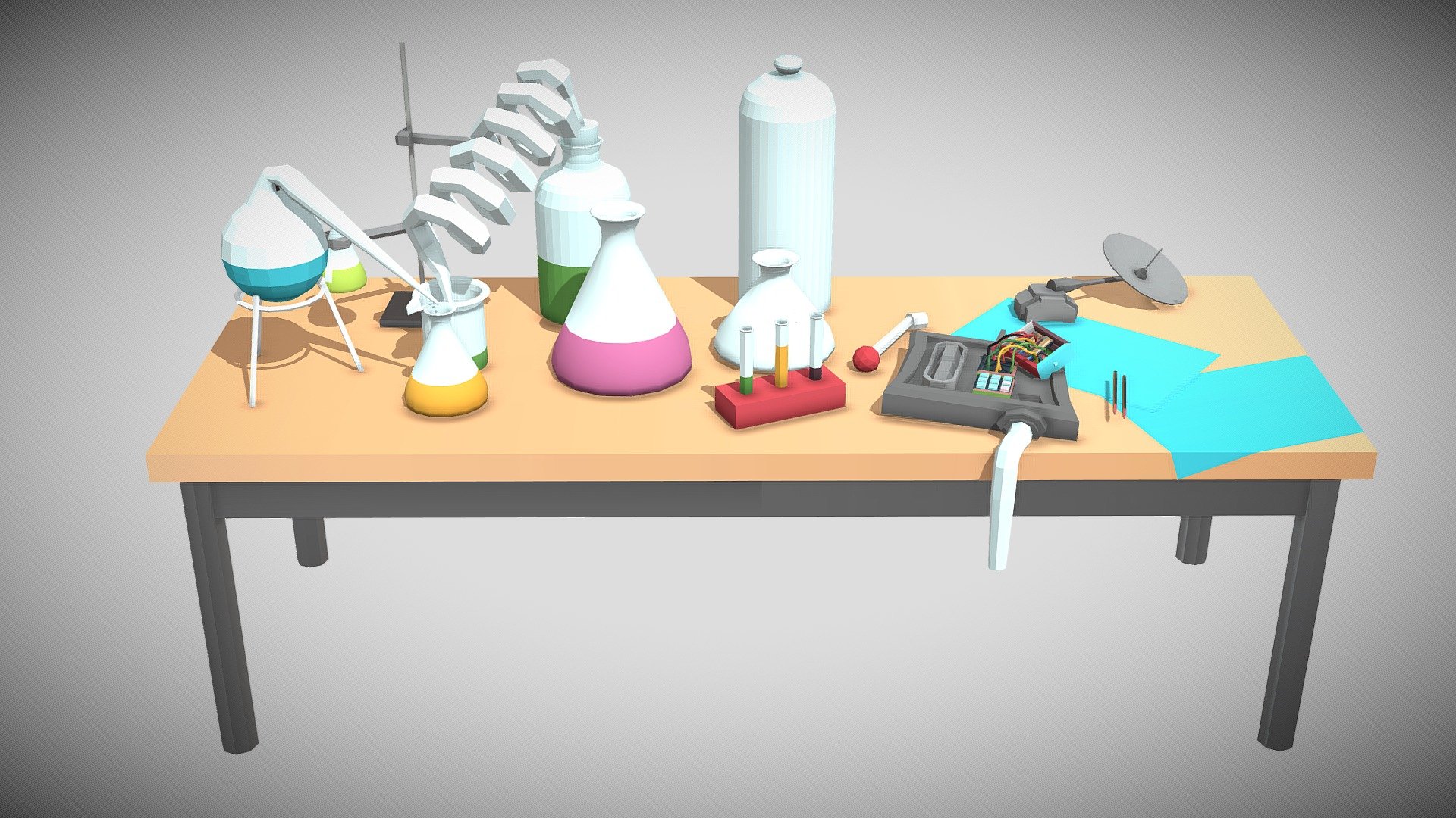 Experiment table - Download Free 3D model by zeeshanfareed [57af37b ...