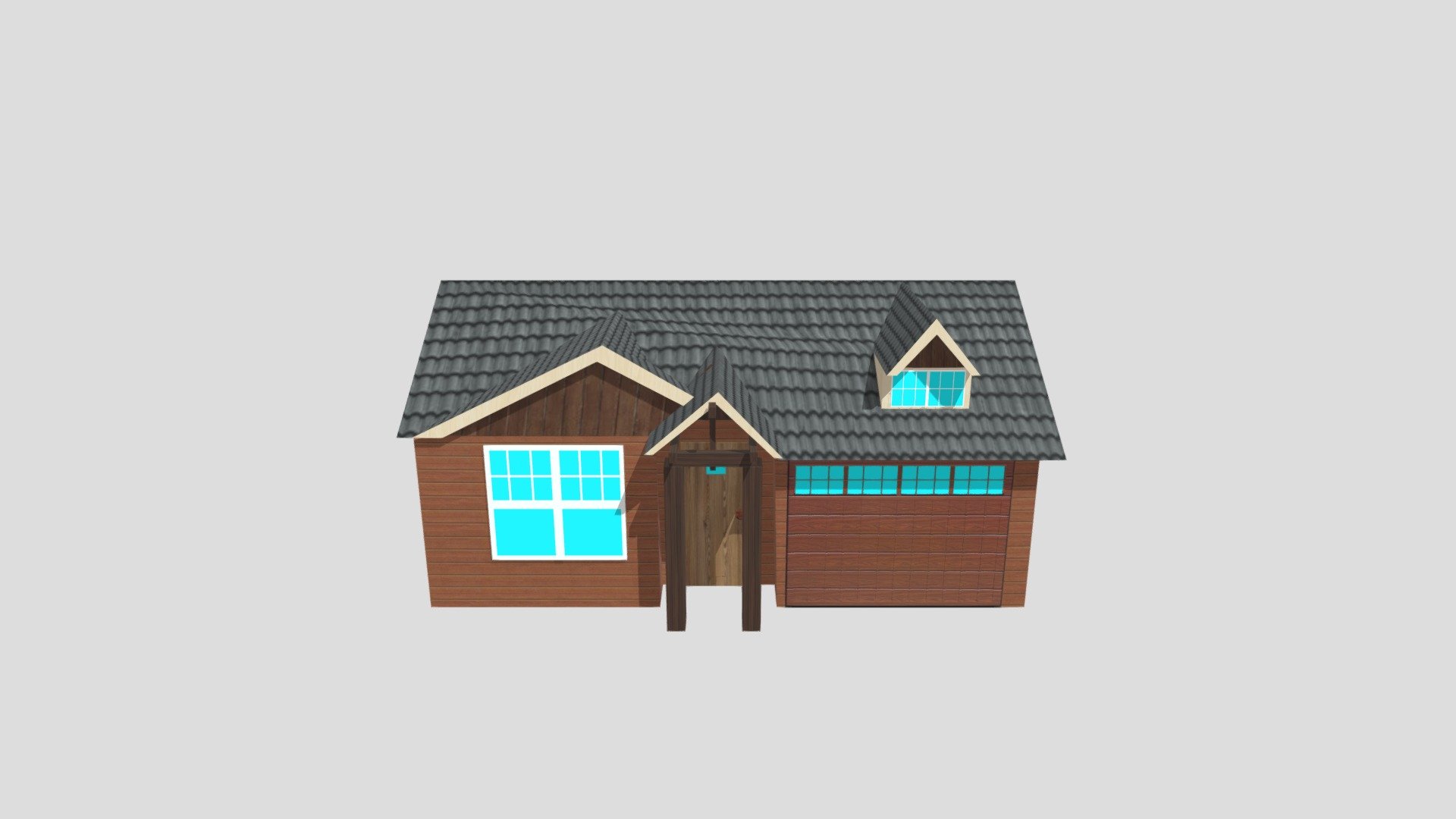Simple House - Download Free 3D model by 20182032 [57af9f6] - Sketchfab