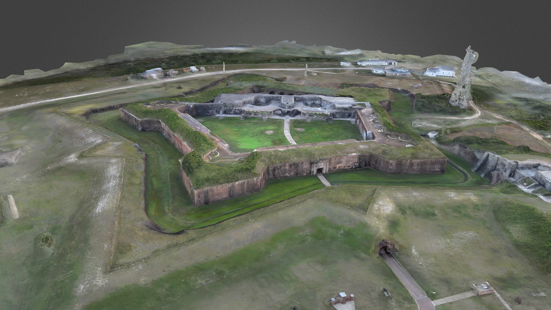 Fort Morgan - Download Free 3D model by johnnokomis [57b32ab] - Sketchfab