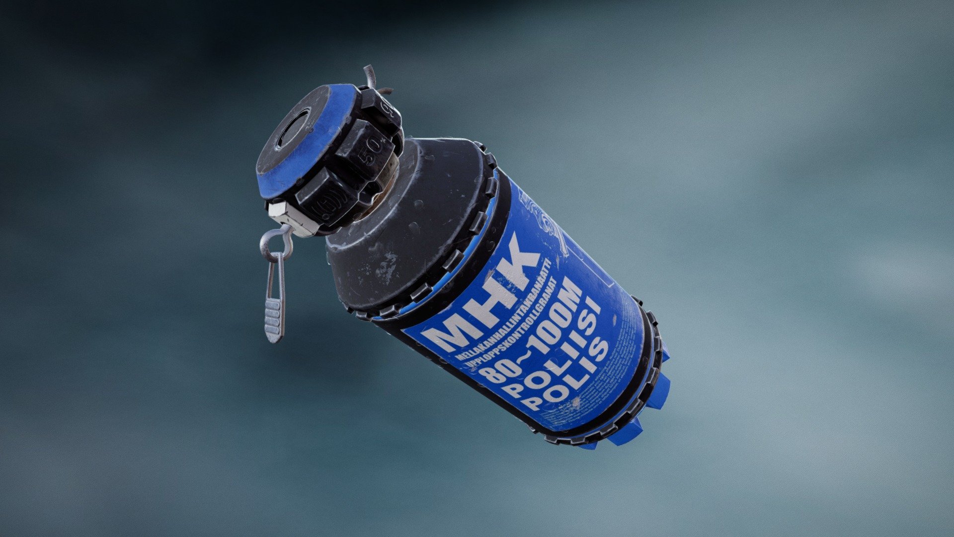 Futuristic Police Gas Grenade - 3D model by Simon Geisor (@simonG ...